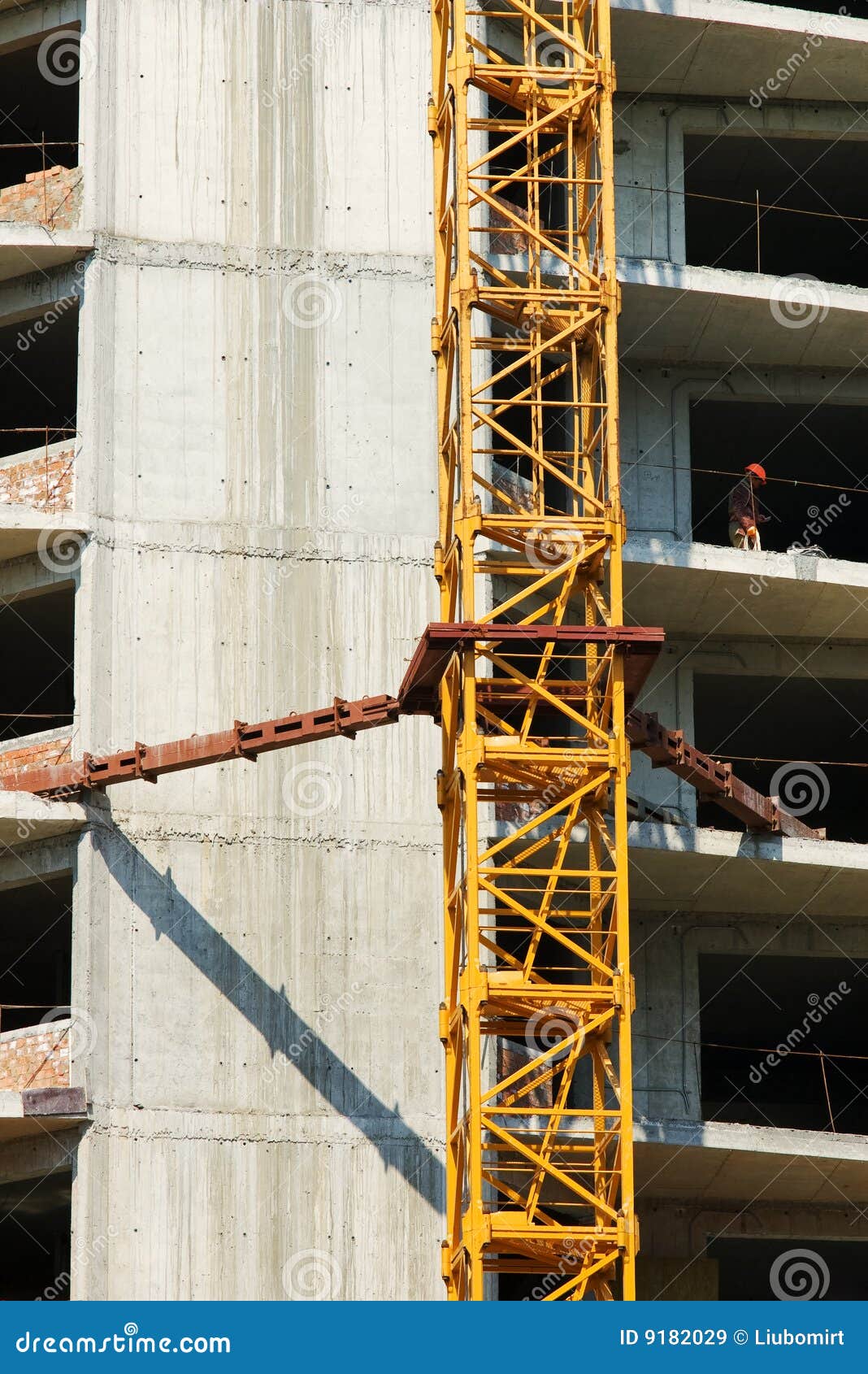 Tower crane holder stock image. Image of retainer, high - 9182029