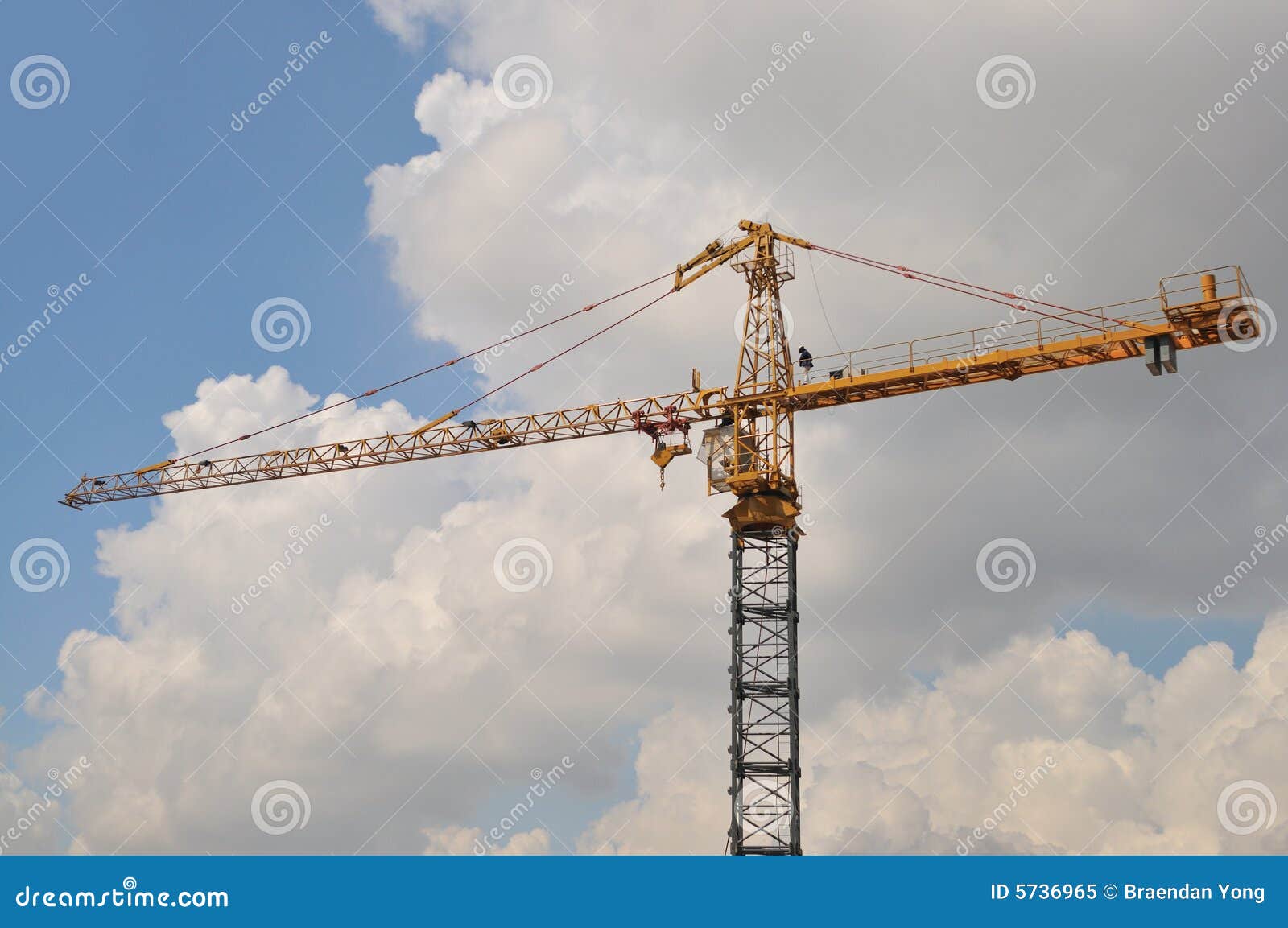 Tower Crane On Construction Of A Residential Building. Cranes On ...