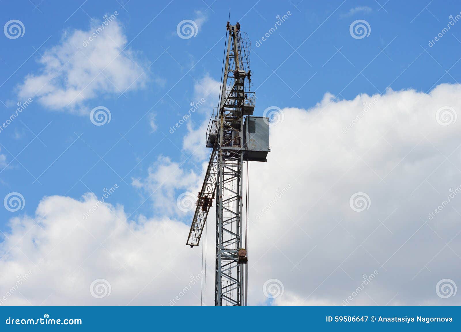 Tower Crane on the Sky Background Stock Image - Image of work, tower ...