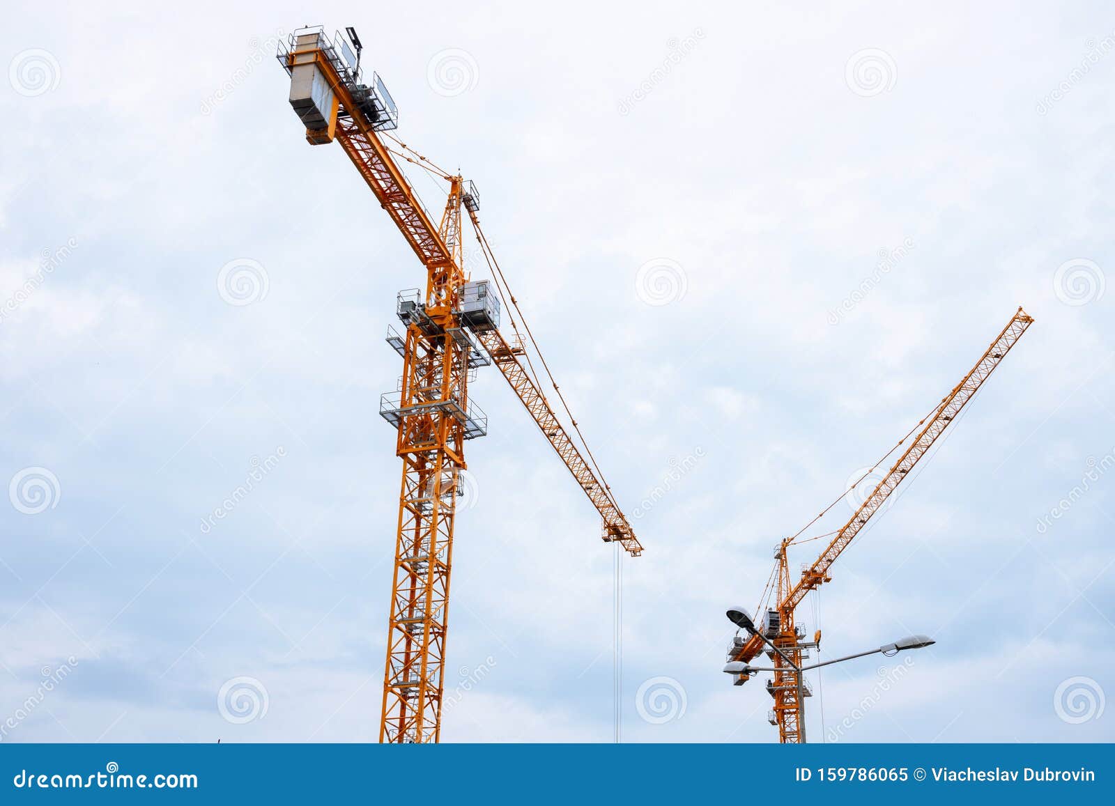 Tower Crane on Sky Background. Urban Construction Minimal Landscape ...