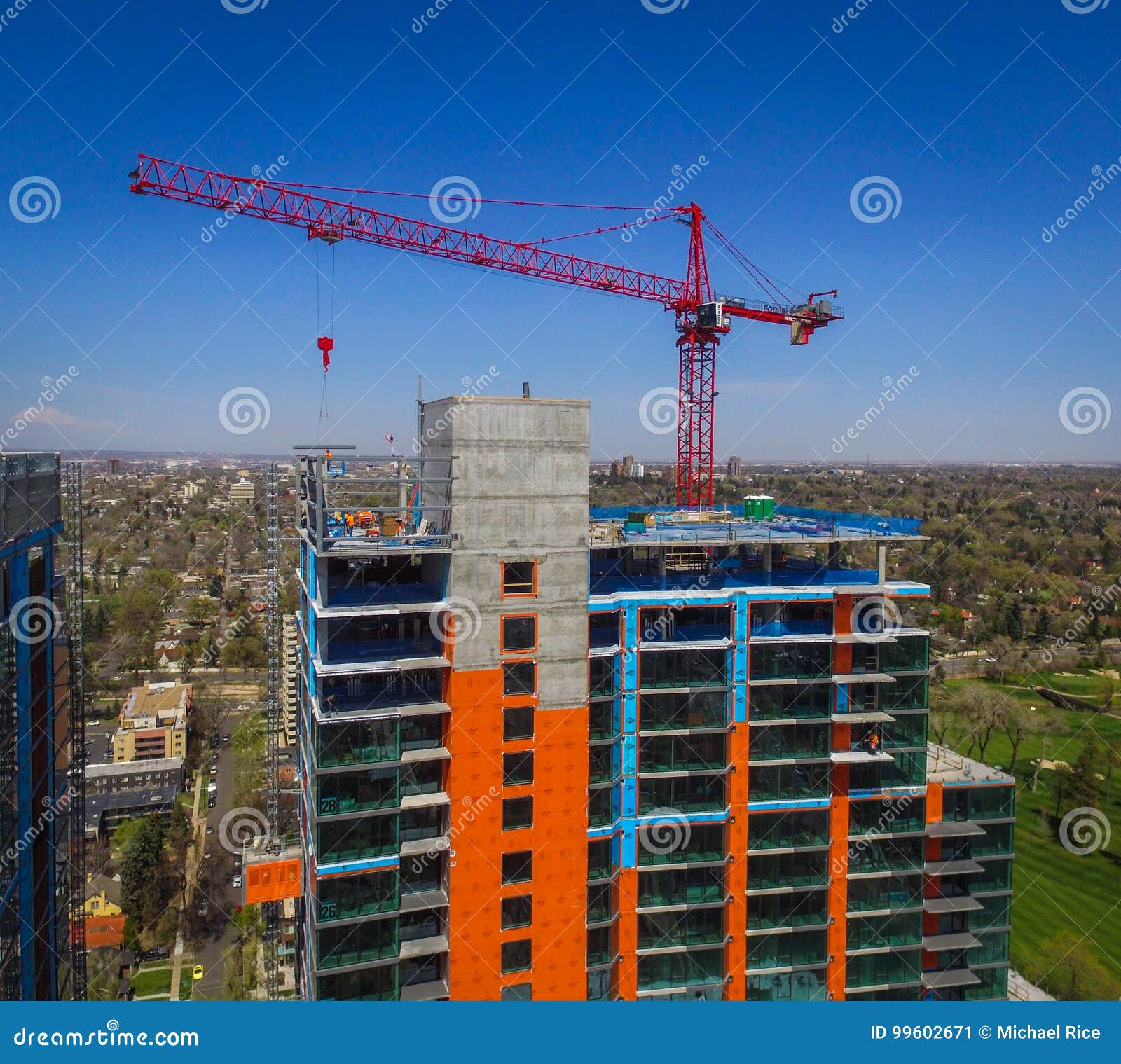 Crane on Construction Site in Denver Colorado Editorial Photo - Image ...