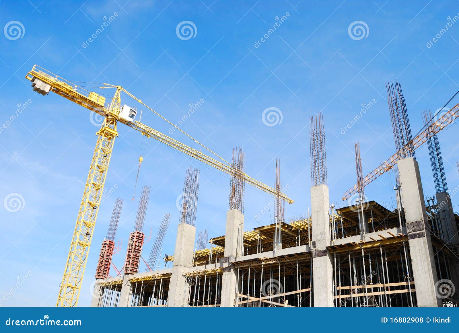 Tower cranes stock photo. Image of armature, crane, overlapping - 16802908