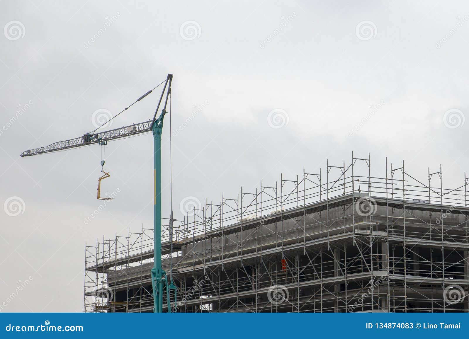 Tower Cranes and Scaffolding Stock Image - Image of steel, work: 134874083