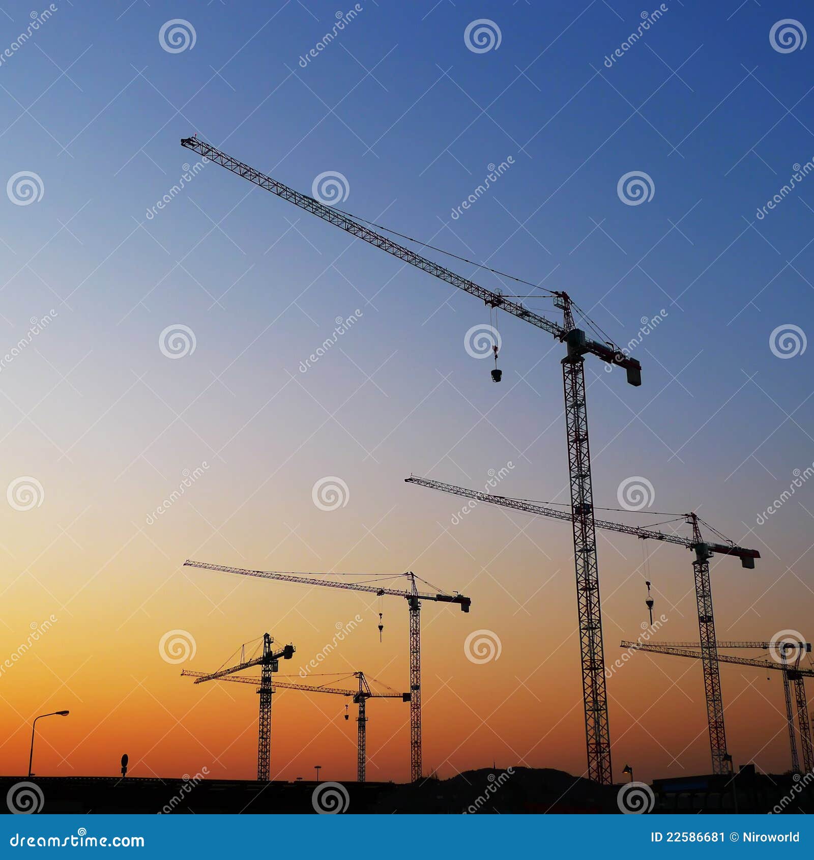 Tower Cranes Sunset Stock Photos - Download 2,270 Images