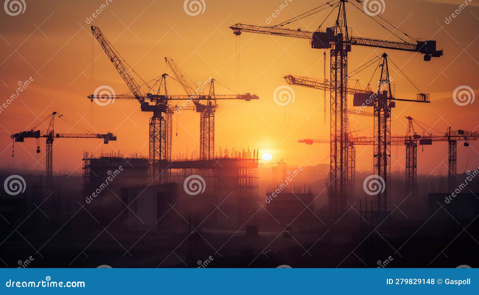 Dynamic Construction Scene, Workers Breaking Reinforced Concrete With ...