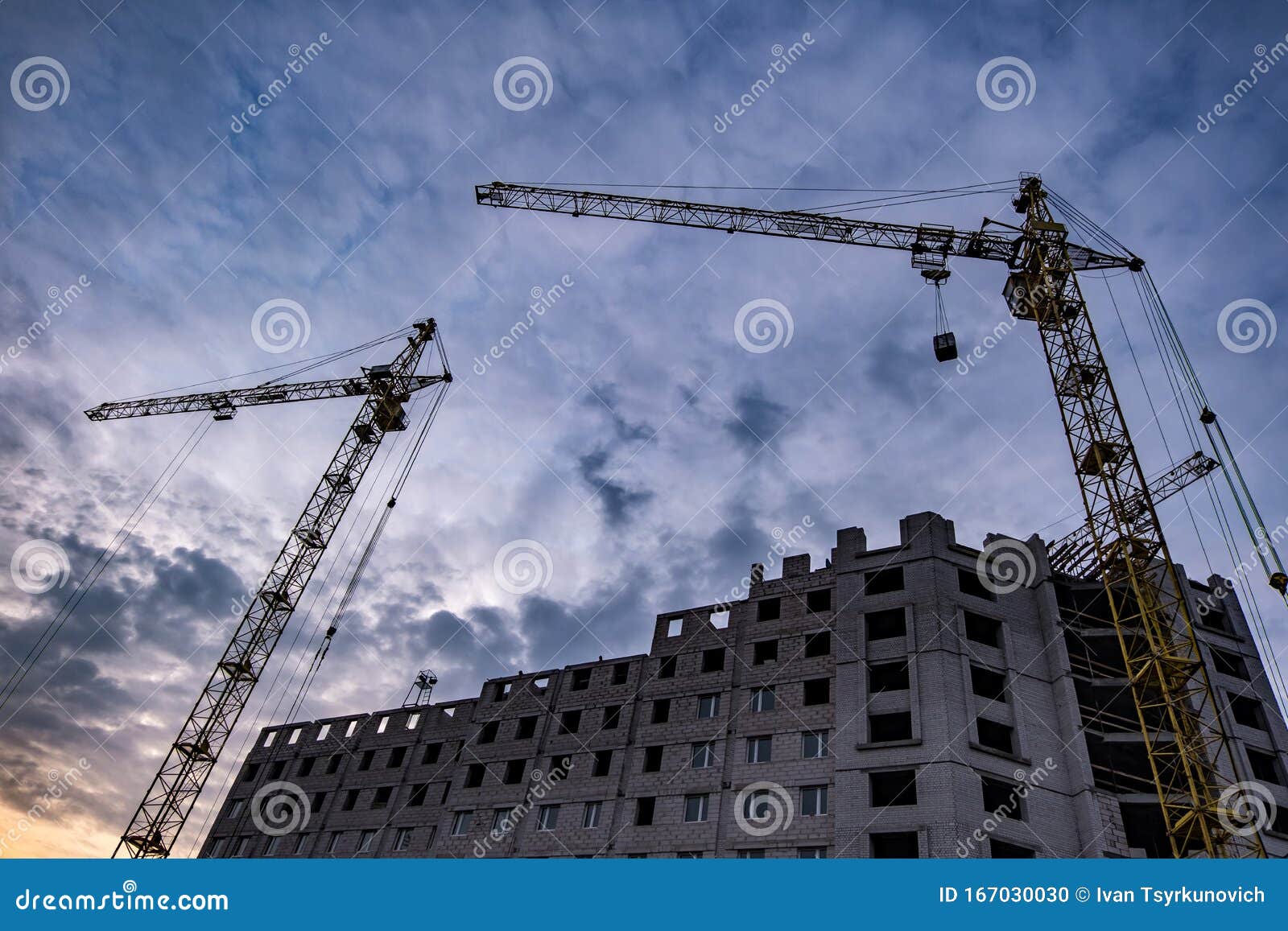 Tower Cranes and Unfinished Multi-storey High Buildings Under ...