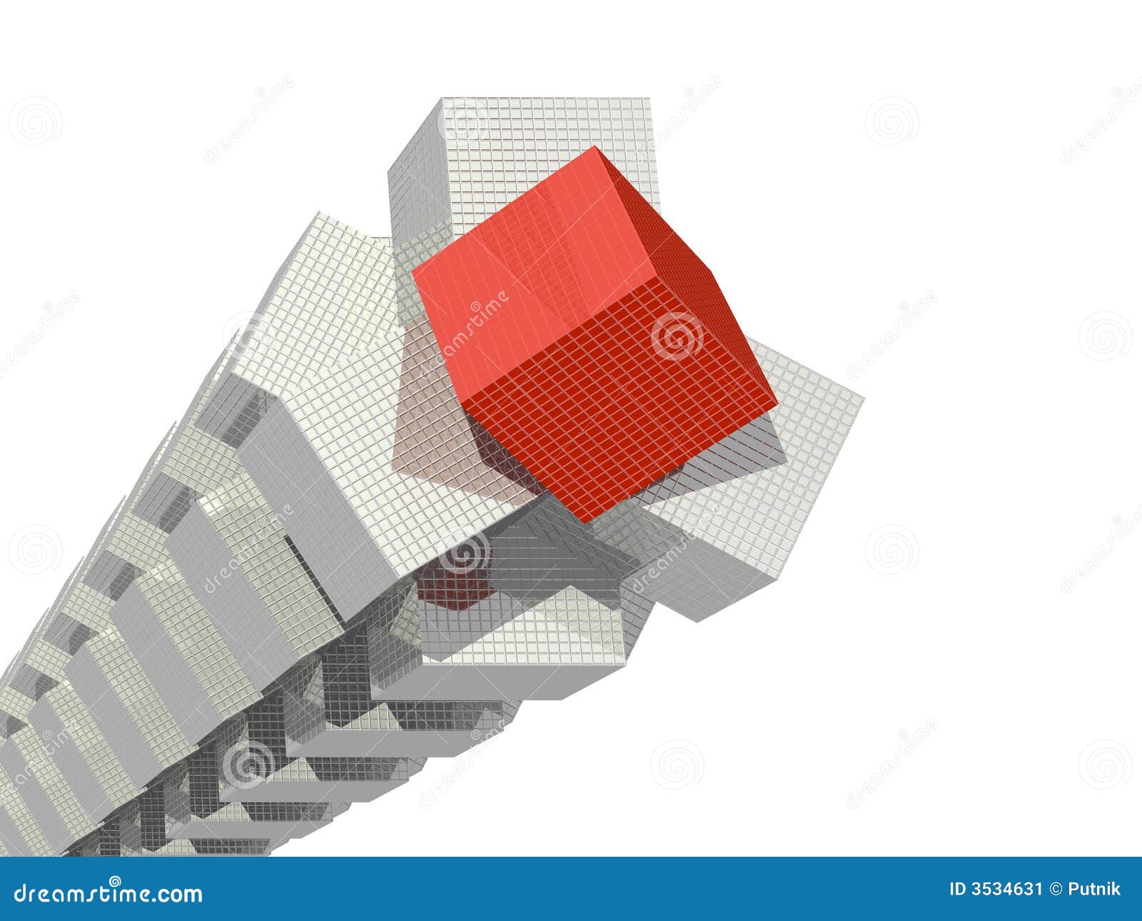 Tower of cubes stock illustration. Illustration of futuristic - 3534631