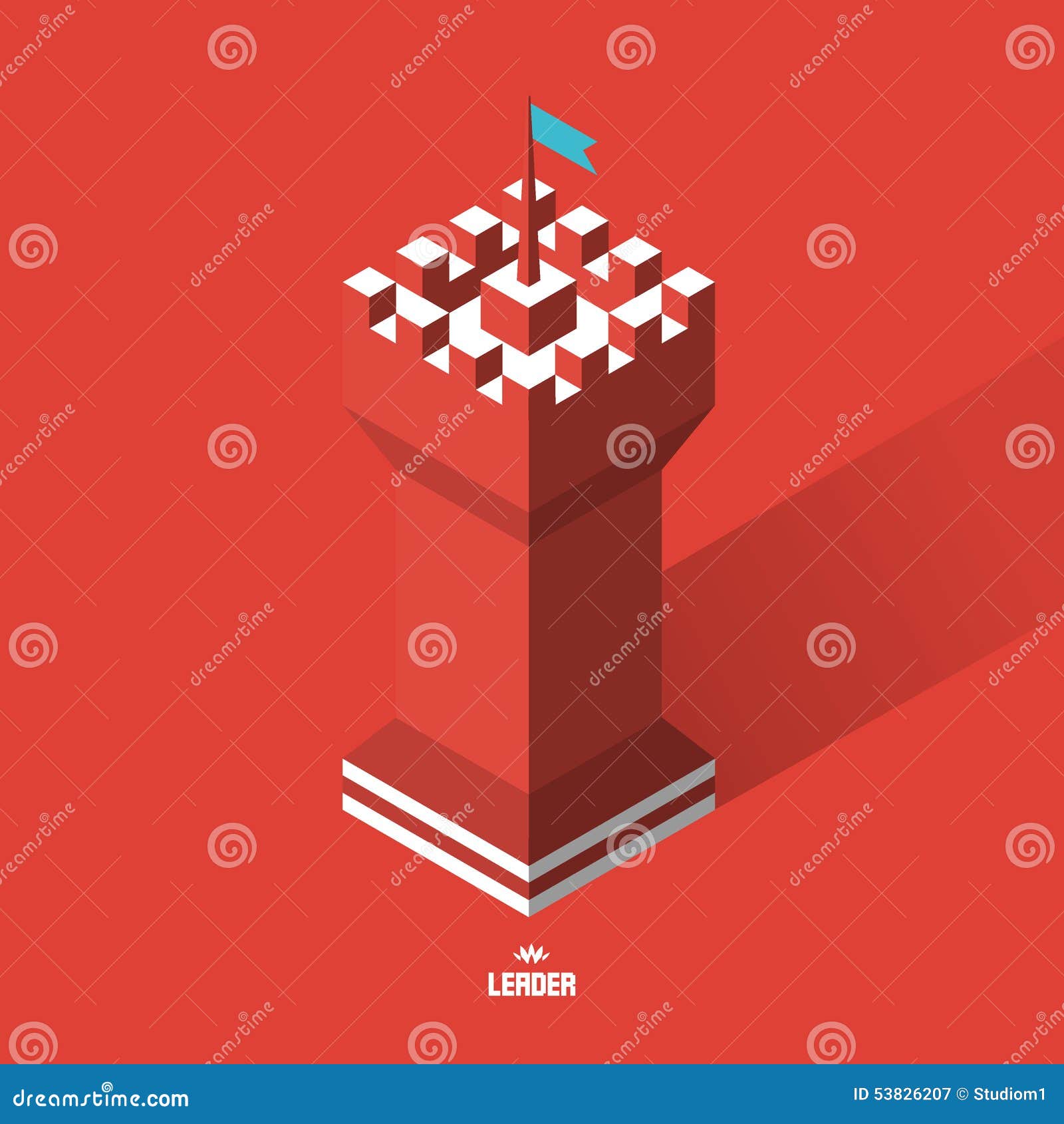 Tower. 3d Vector Illustration Stock Vector - Illustration of goal ...