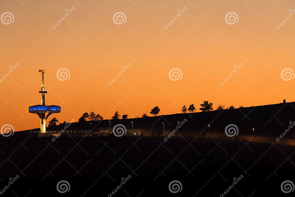Tower on Dajbabe stock photo. Image of podgorica, hill - 45317994