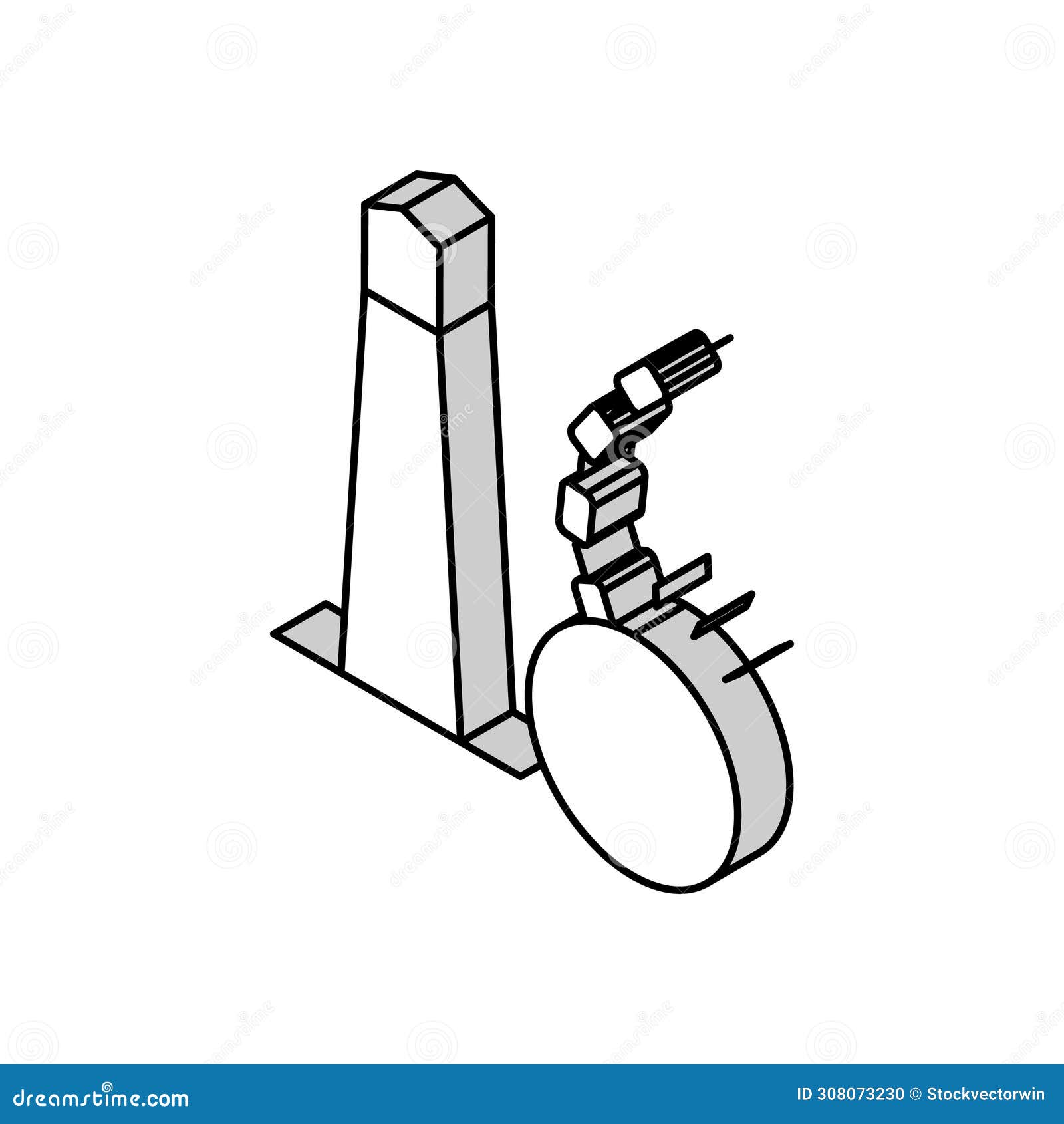 Tower Demolitions Isometric Icon Vector Illustration Stock Vector ...