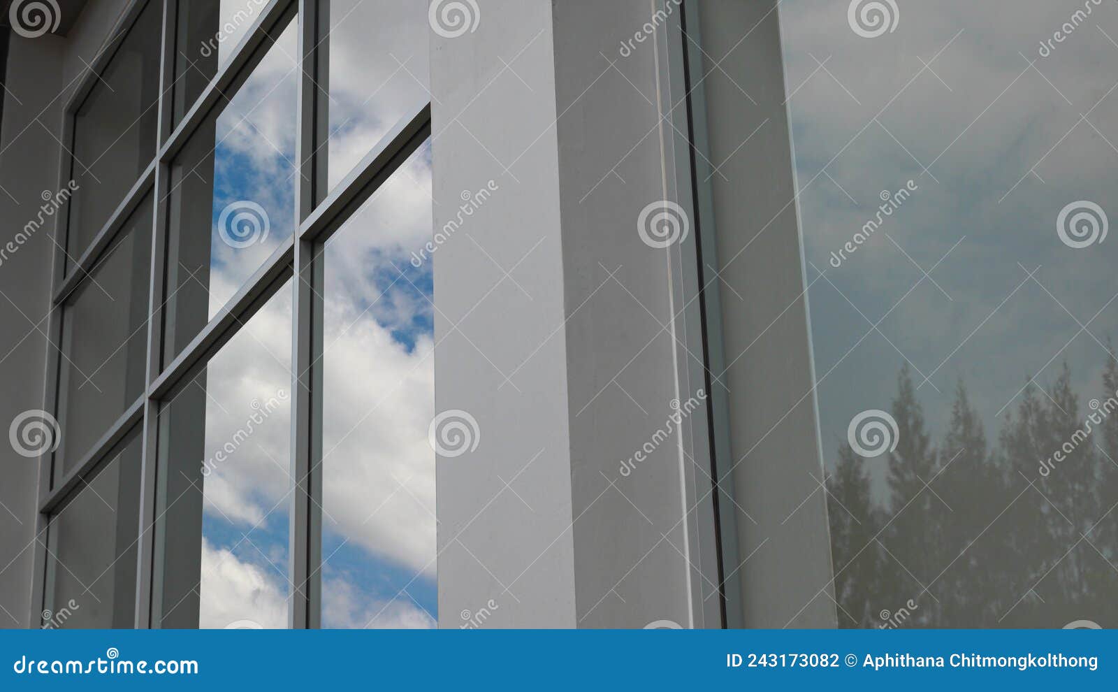 The Tower Design Using Big Window Exterior . the Geometry Square Design ...