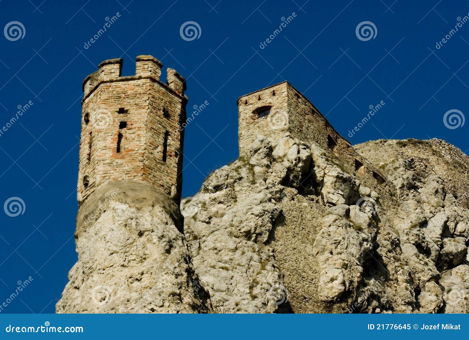 Tower of Devin castle stock image. Image of dunaj, europe - 21776645