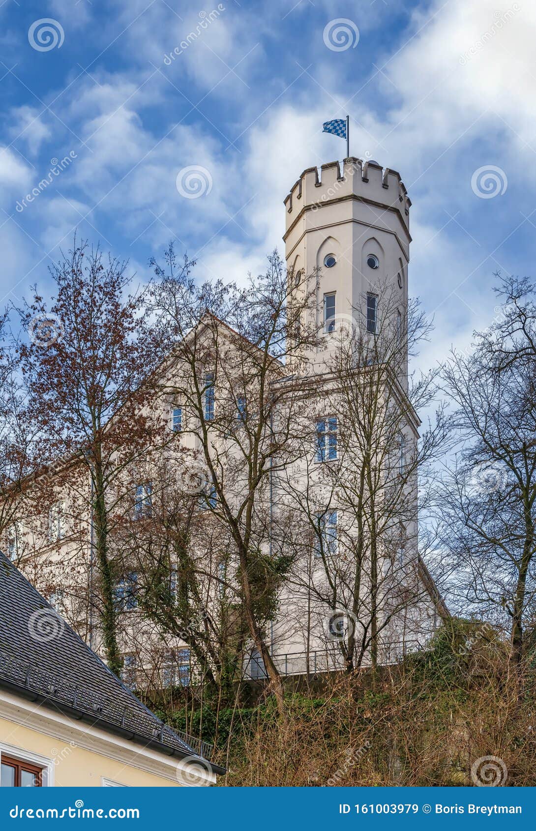 Tower in Domberg, Freising, Germany Stock Image - Image of white, city ...