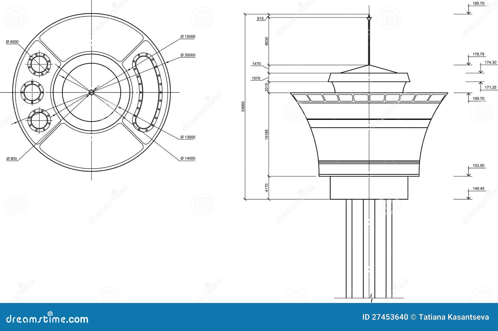 Tower drawing stock vector. Illustration of plot, chart - 27453640
