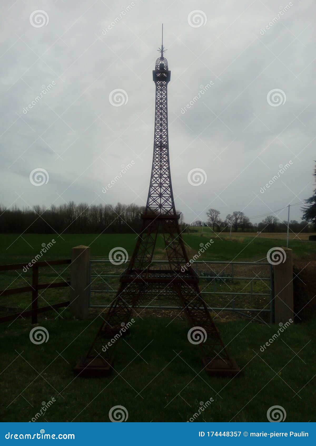 Tower Eiffel in the Country Stock Image - Image of tower, country ...