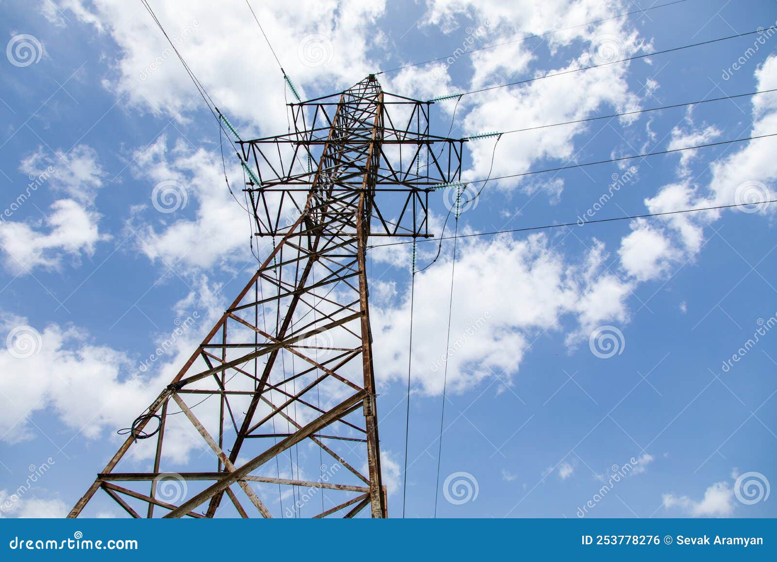 Tower Electric on Sky Background Stock Photo - Image of structure ...