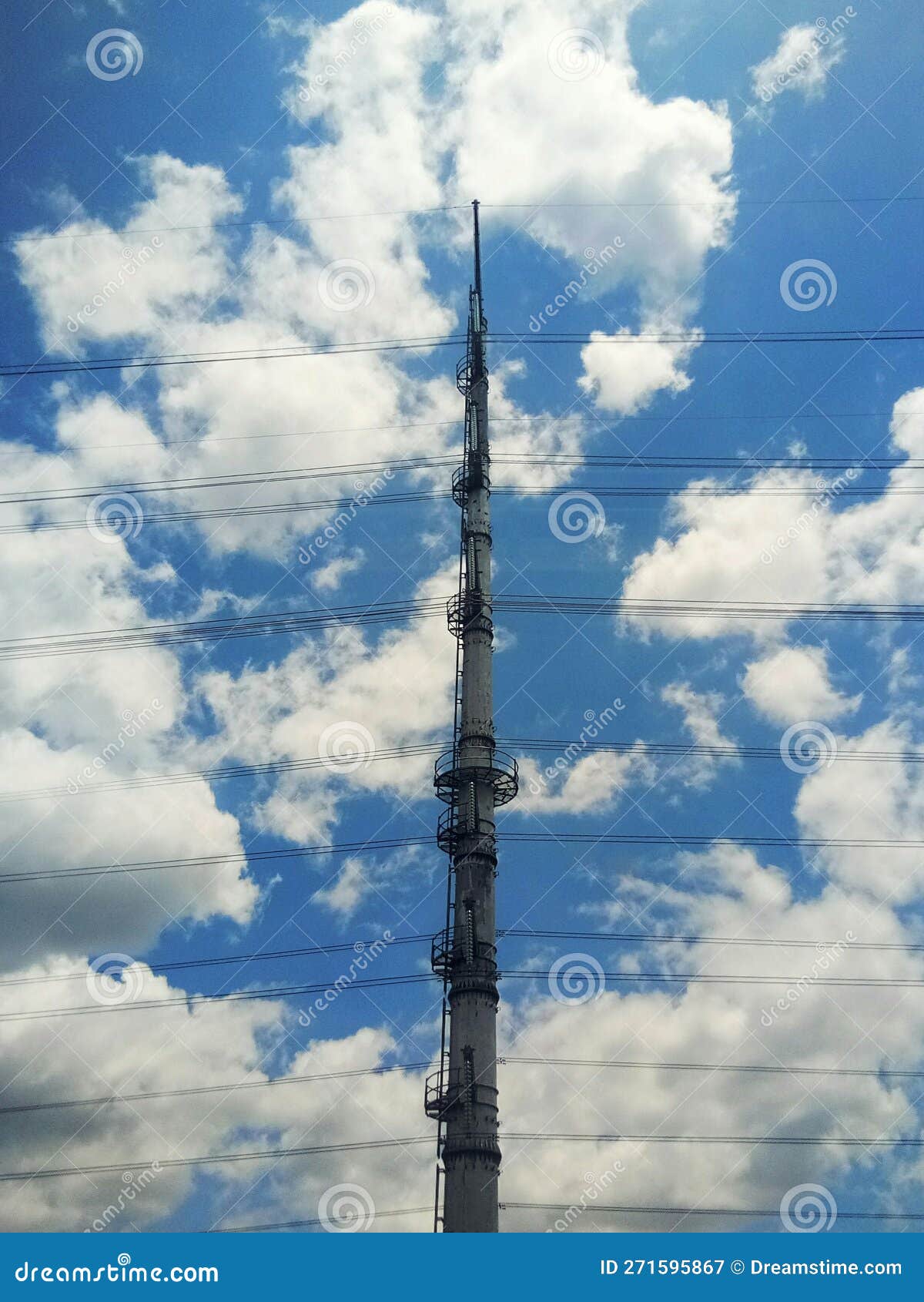 Tower Electron with Beautiful Sky Stock Image - Image of skyscraper ...