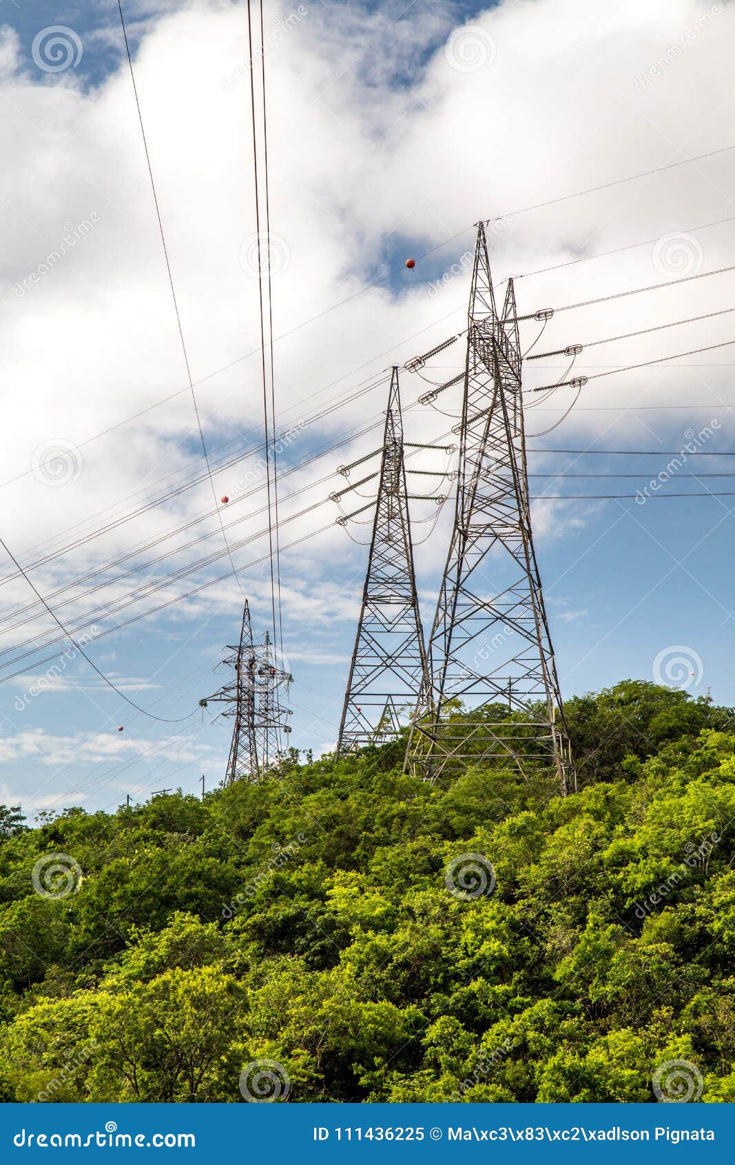 Tower Eletric Montain and Cloud Stock Image - Image of engineering ...