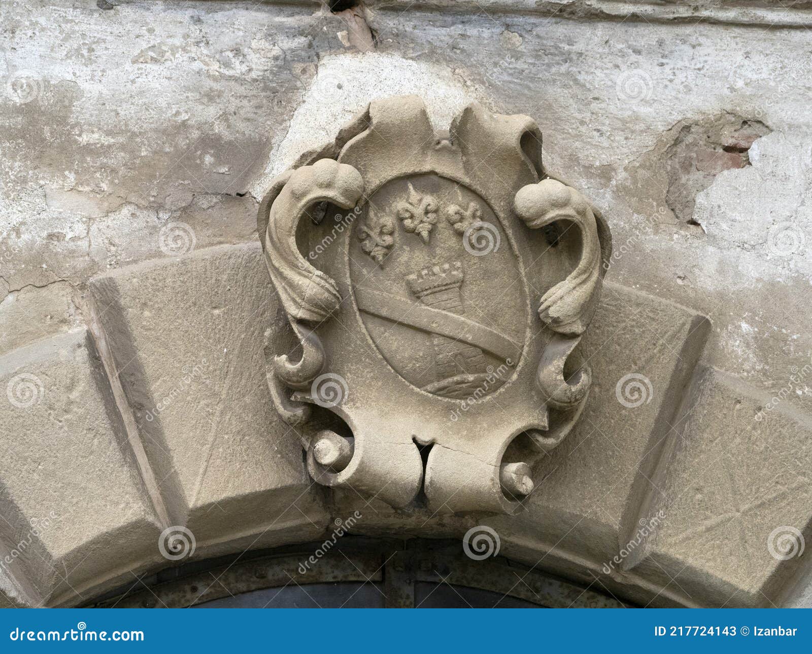 Tower emblem in italy stock image. Image of landmark - 217724143