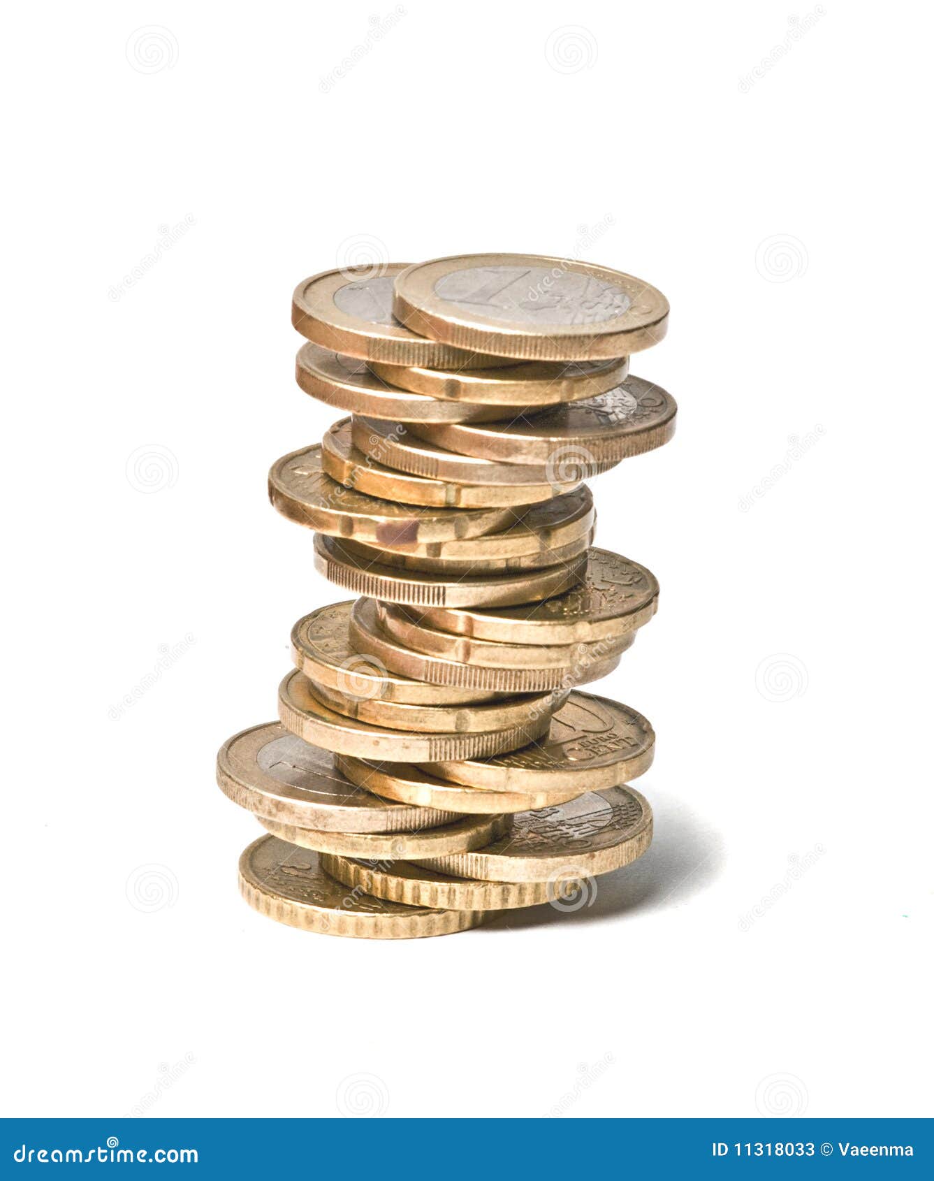 Tower from euro coins stock image. Image of circulation - 11318033
