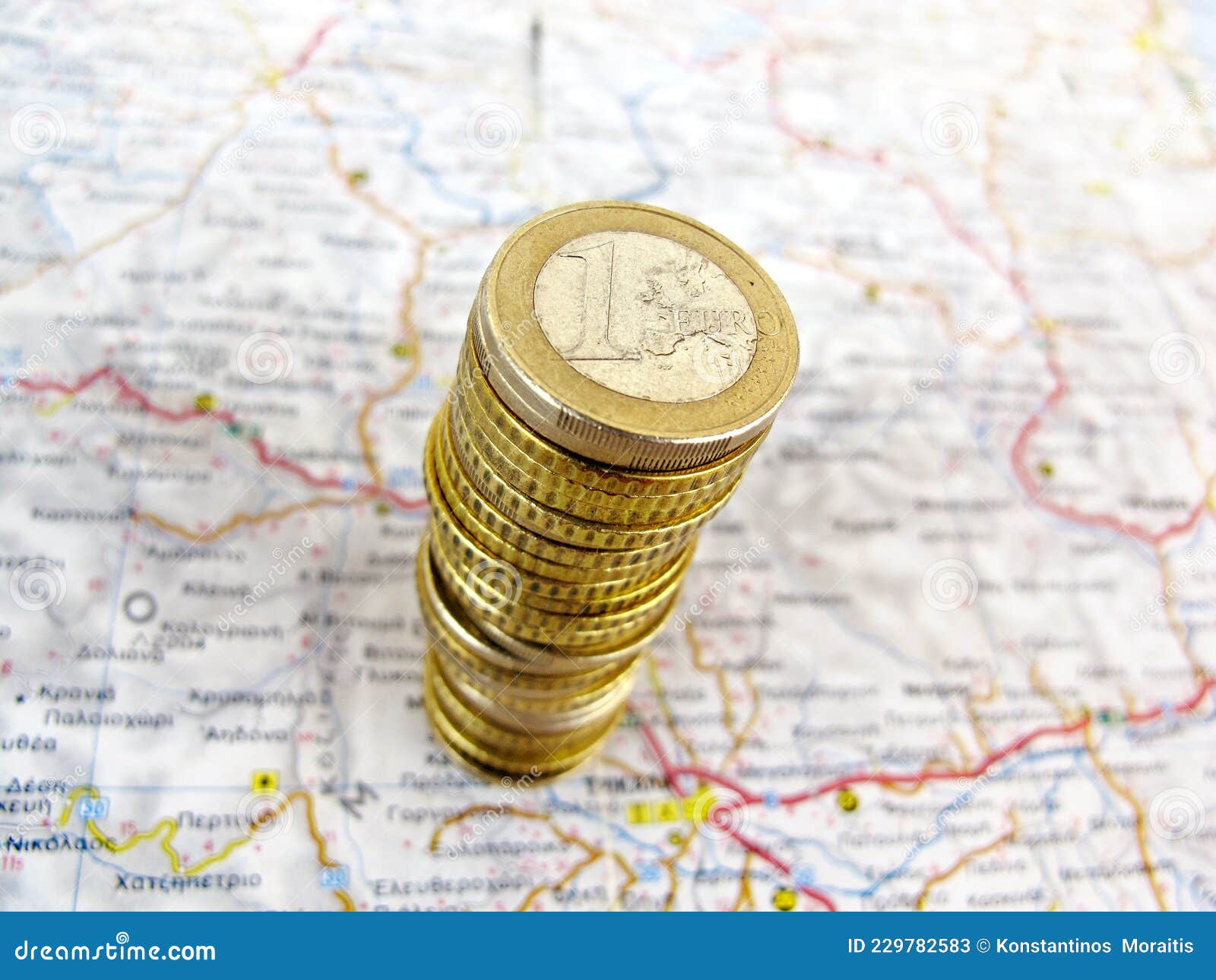 Tower with euro coins stock image. Image of cash, economy - 229782583