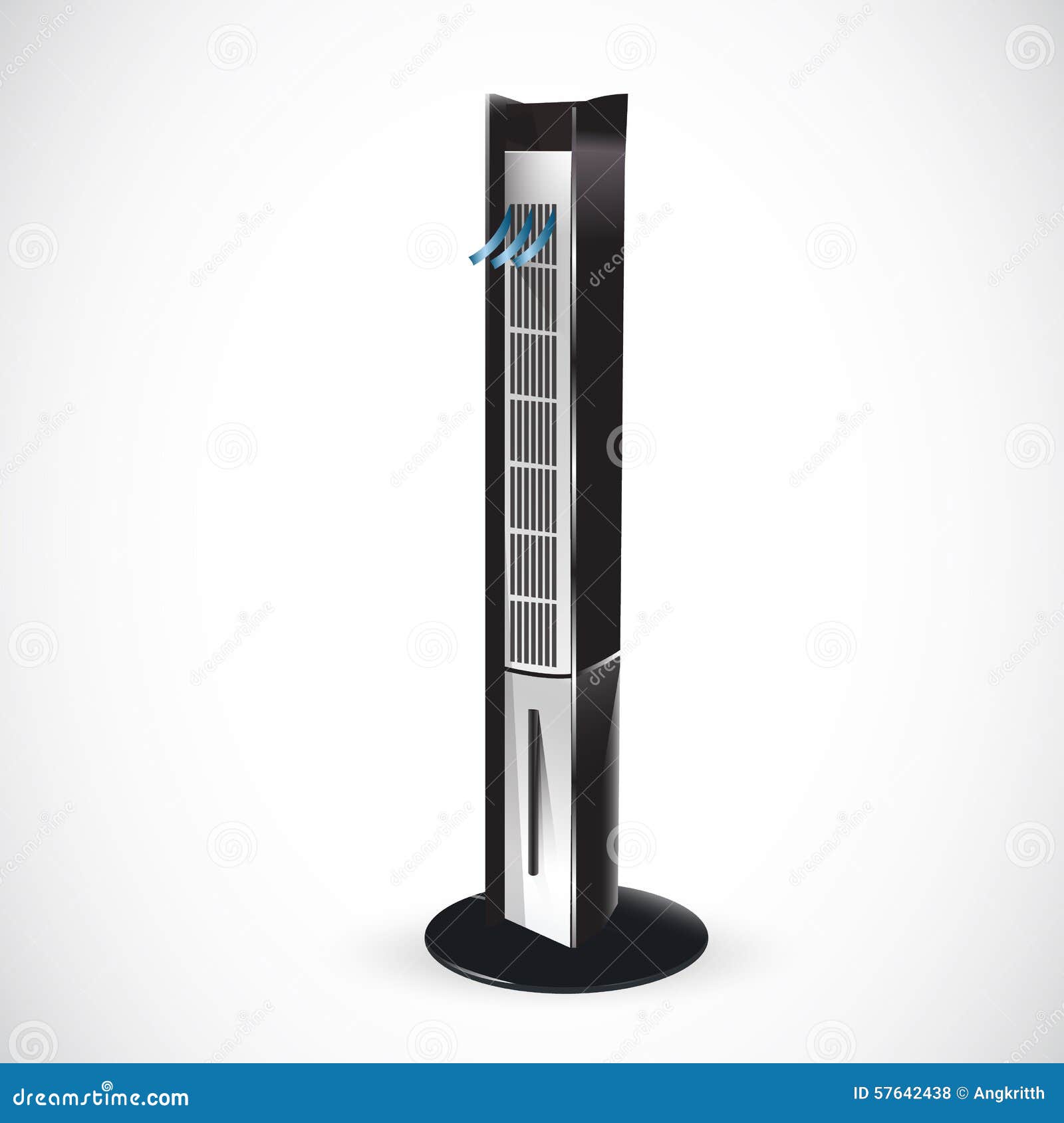 Tower fan - stock illustration. Illustration of cold - 57642438