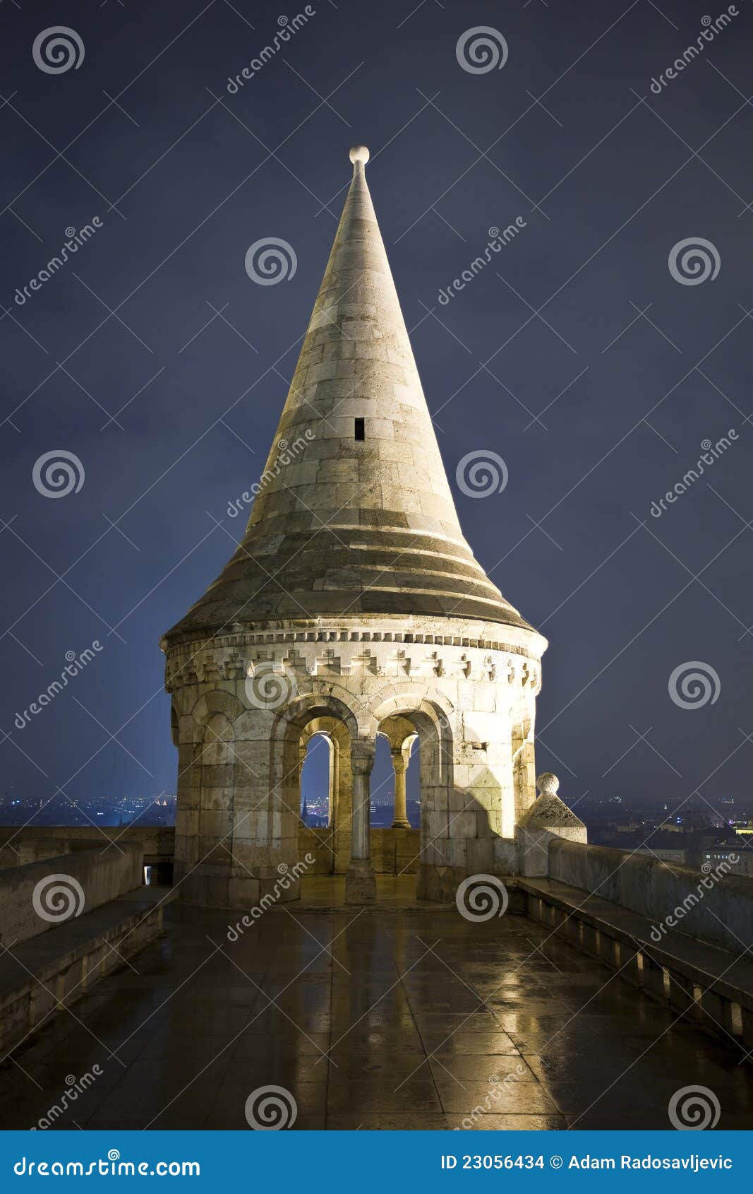 Tower on Fishermen Castle, Budapest, Hungary Stock Photo - Image of ...