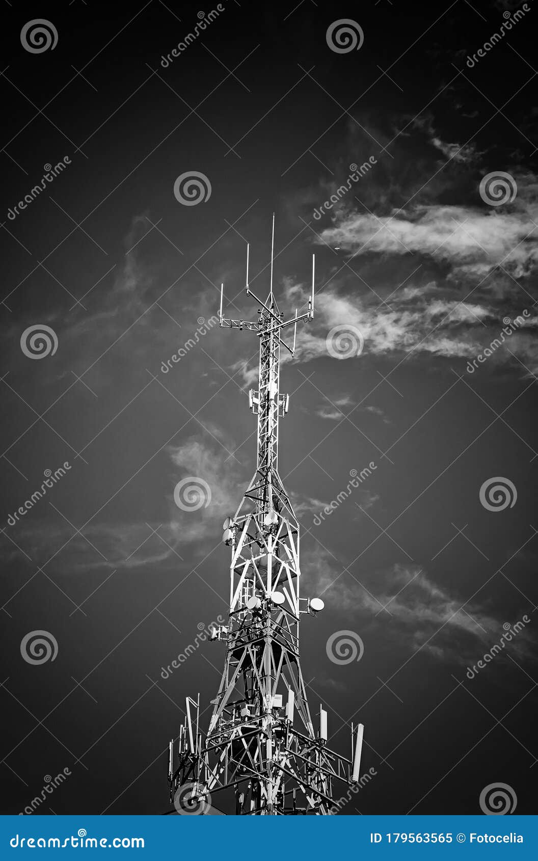 Tower fixed telephony stock image. Image of transmitter - 179563565