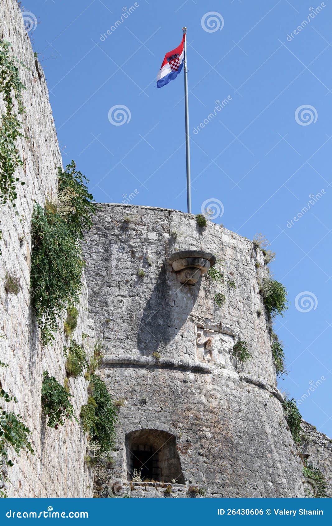 Tower with flag stock photo. Image of building, architecture - 26430606