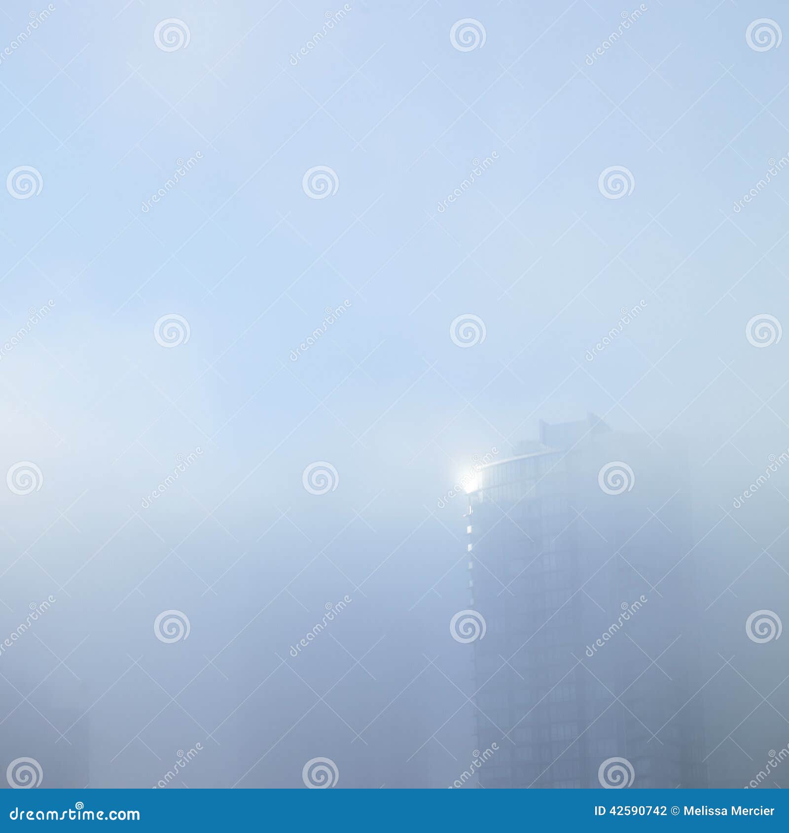 Tower in the fog stock photo. Image of ocean, monochromatic - 42590742