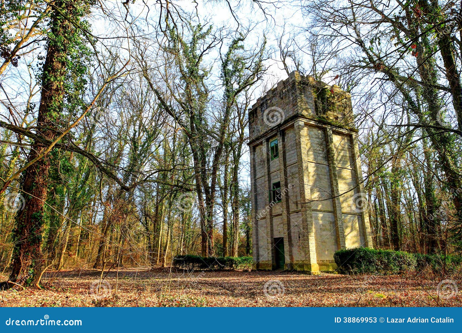 Tower in the forest stock image. Image of forest, landscape - 38869953