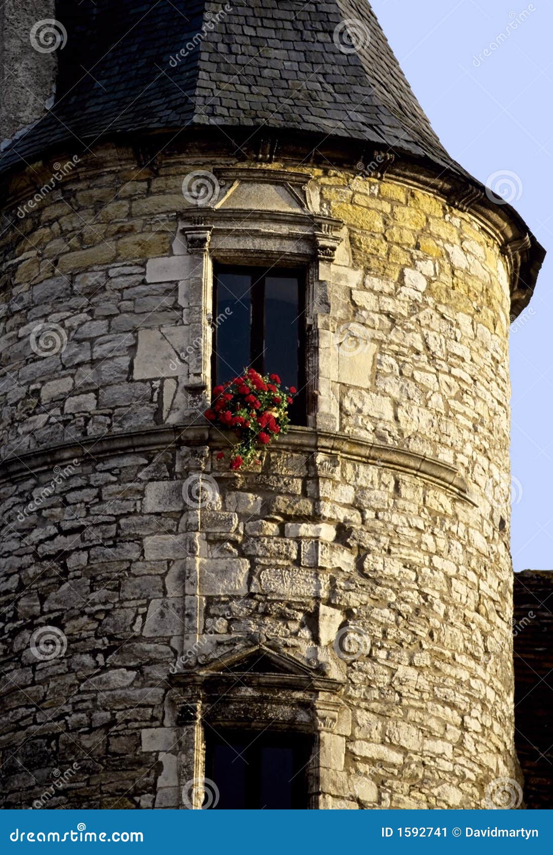 Tower in french town stock image. Image of history, heritage - 1592741