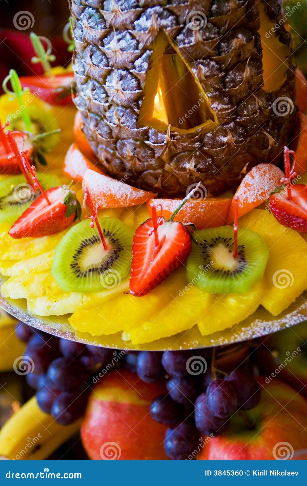 Tower of fruits stock photo. Image of fruits, strawberry - 3845360