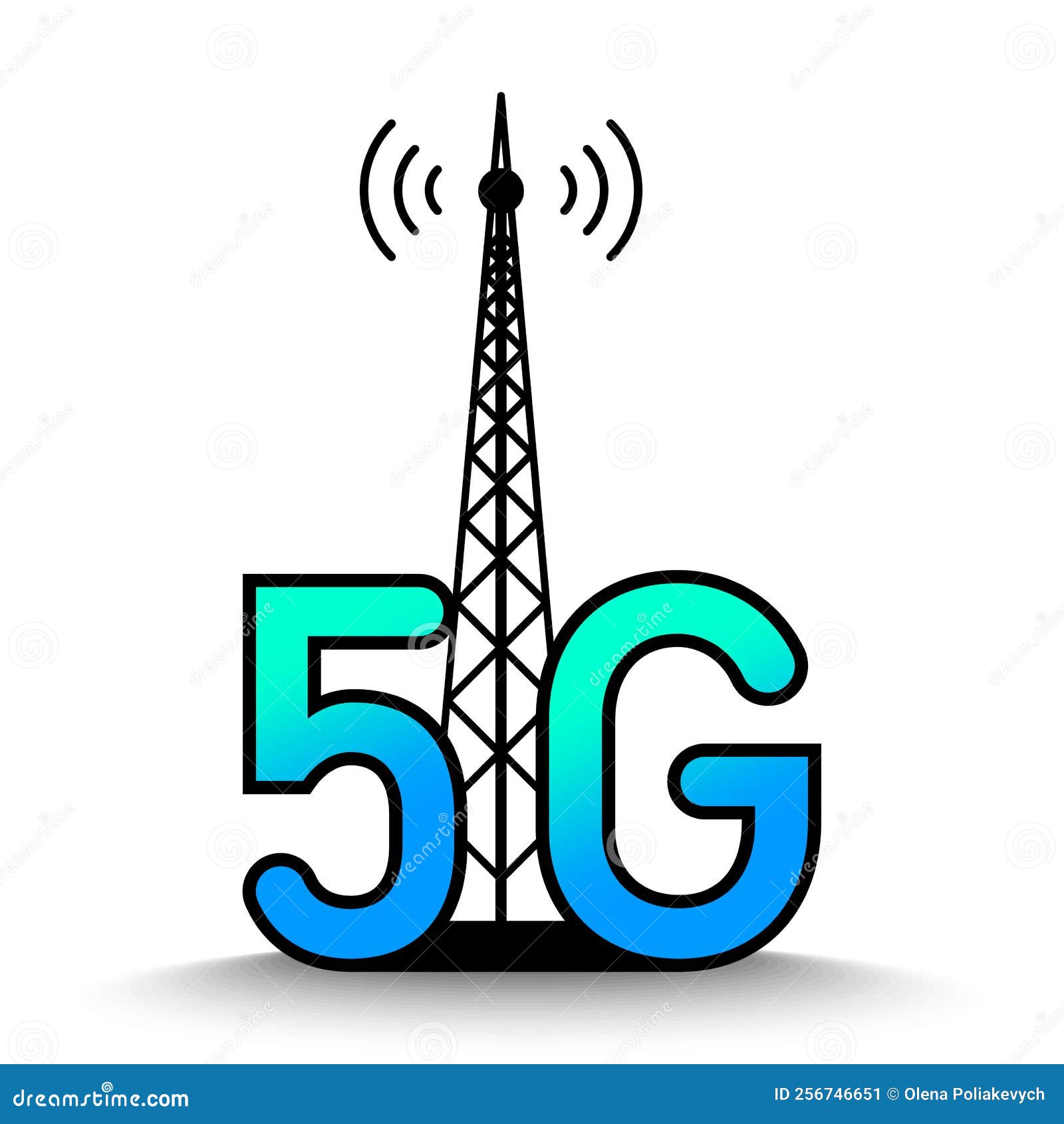 Tower 5 G, Great Design for Any Purposes. Internet Network. Vector ...