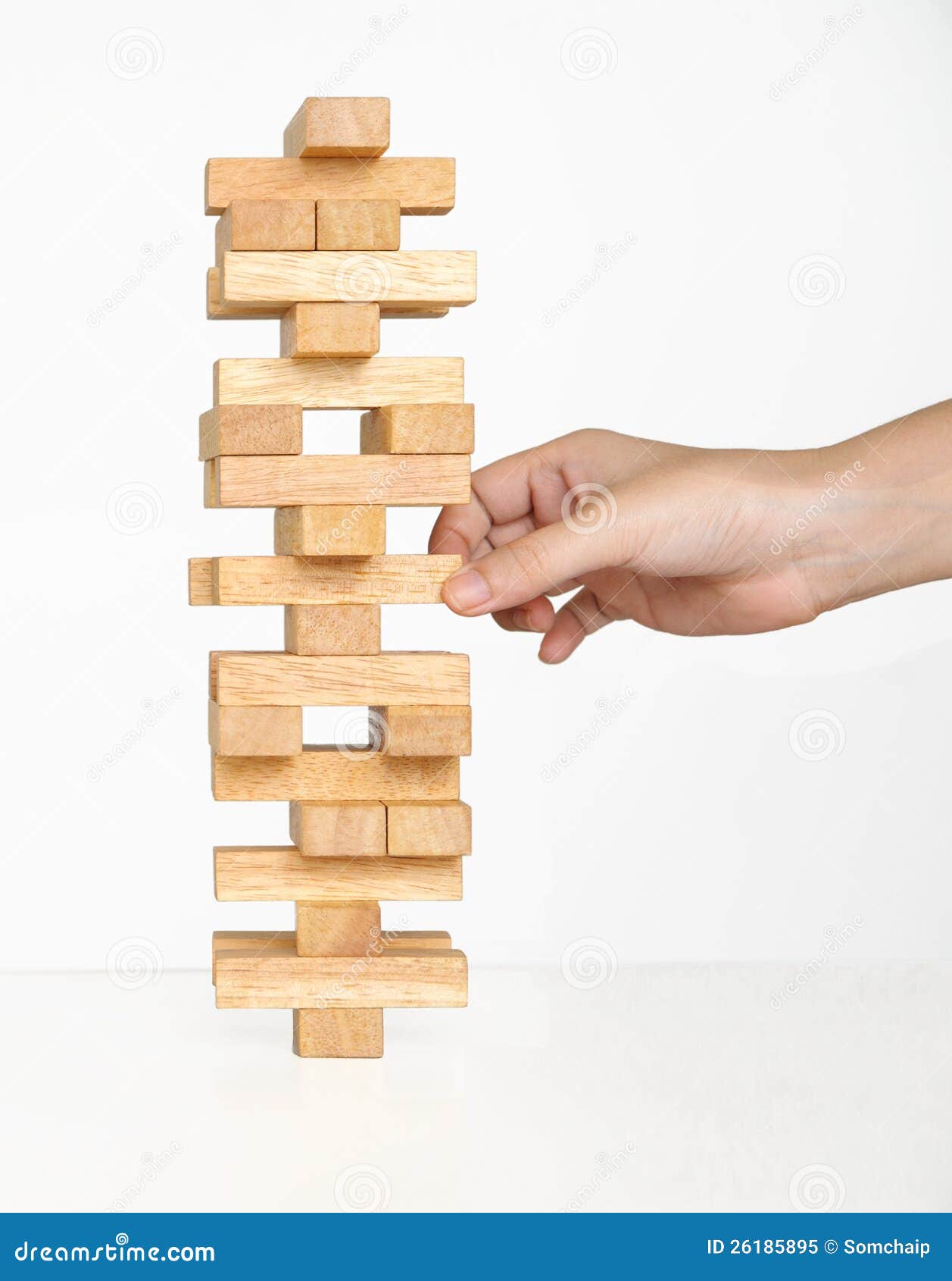 Tower Game with a Wooden stock image. Image of leisure - 26185895