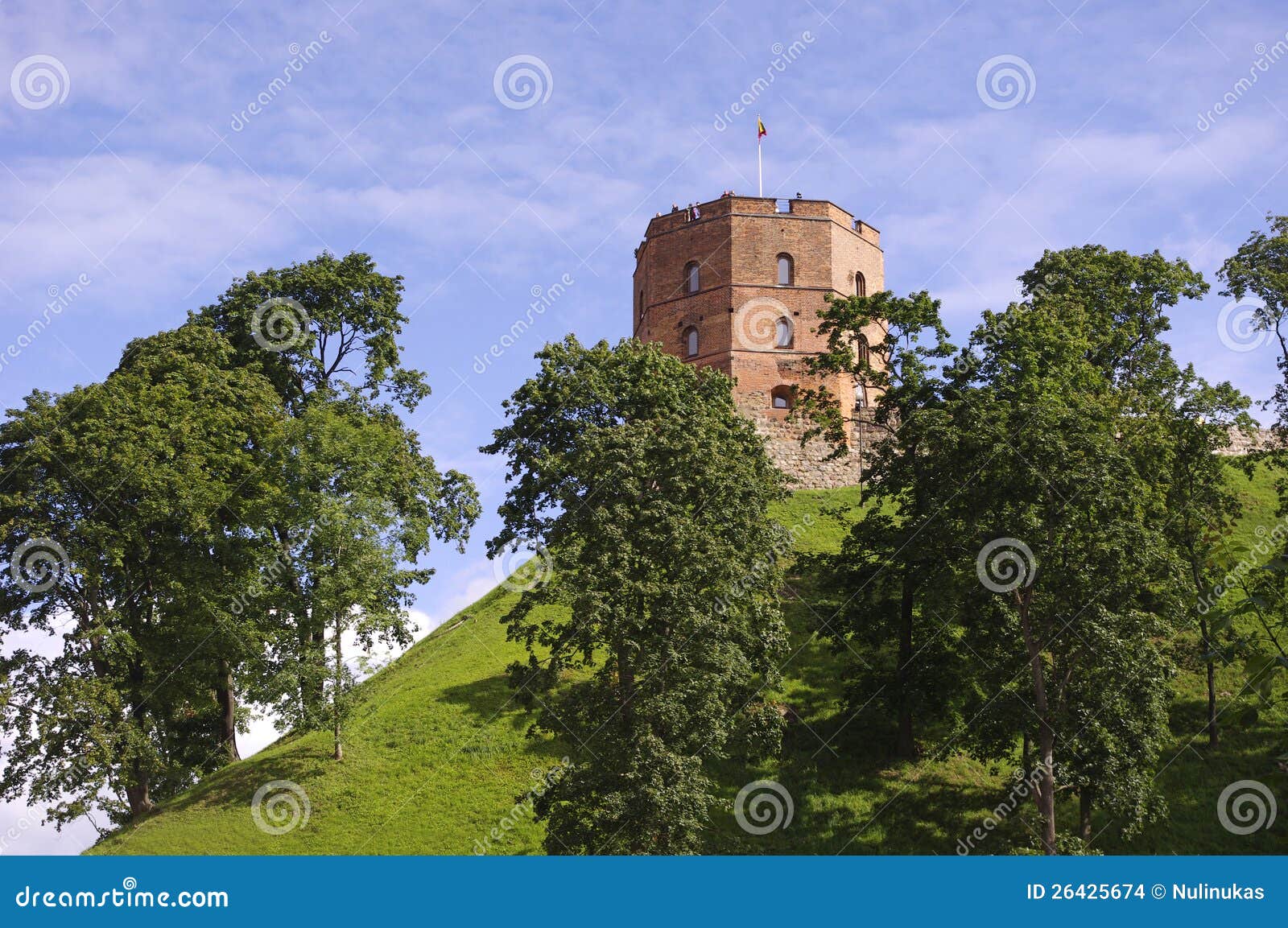 Tower of Gediminas stock photo. Image of landscape, park - 26425674