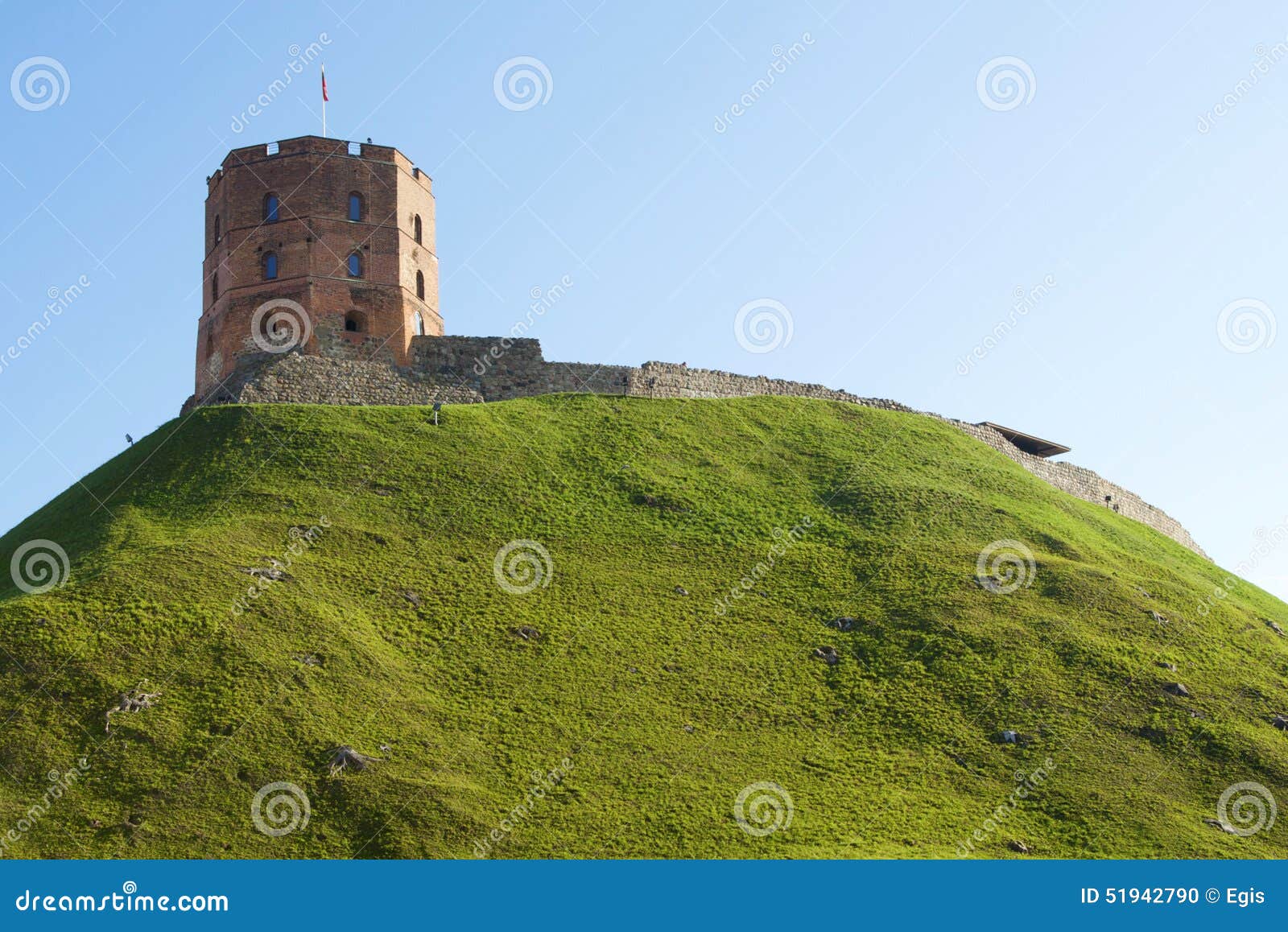 Tower of Gediminas stock photo. Image of steeple, green - 51942790