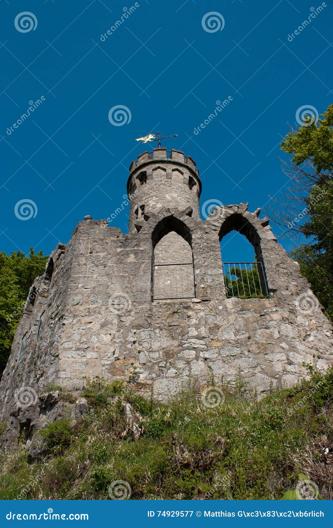 Tower in the German City Marsberg Stock Image - Image of building ...