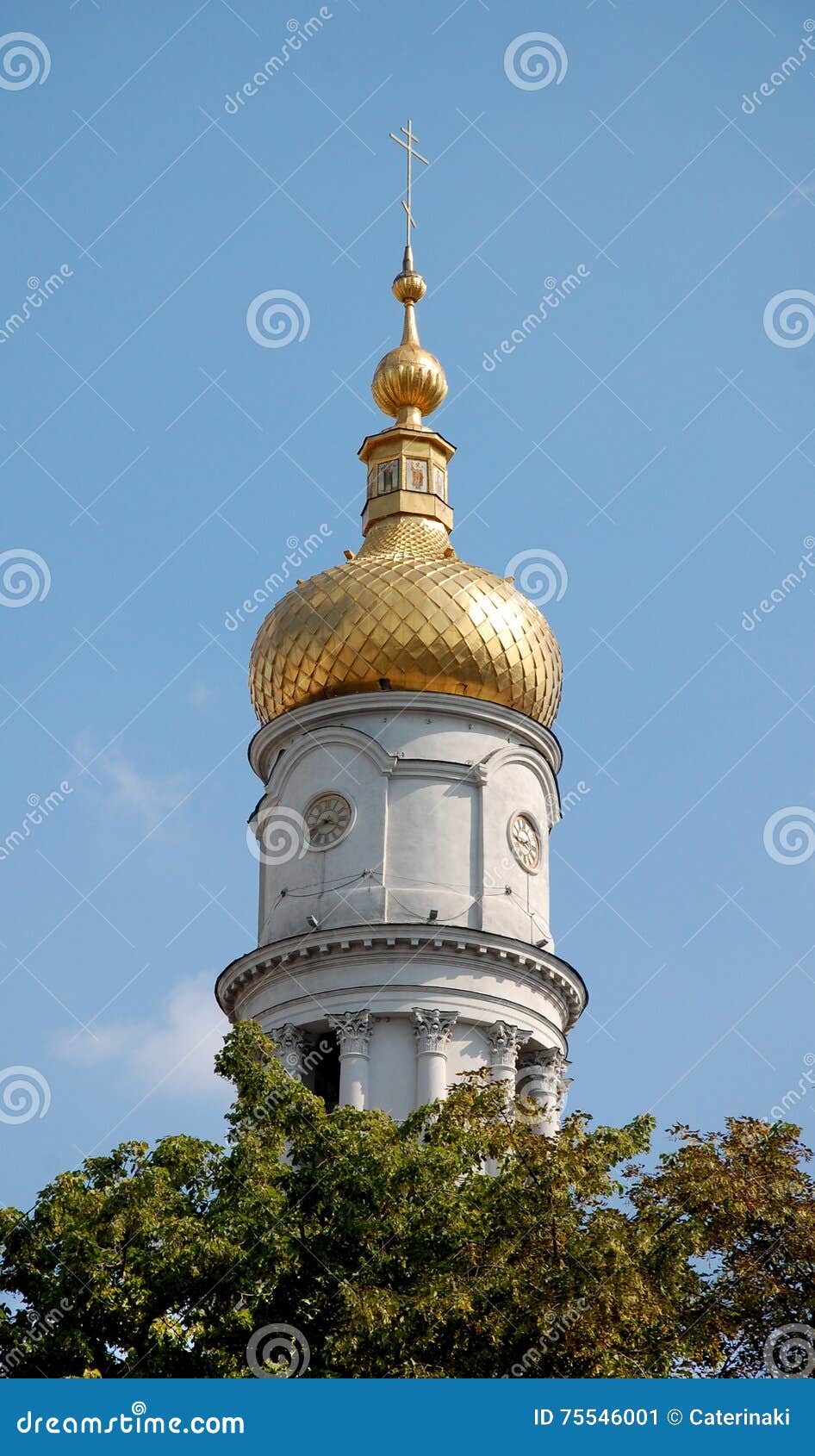 Tower with golden cupola stock image. Image of golden - 75546001
