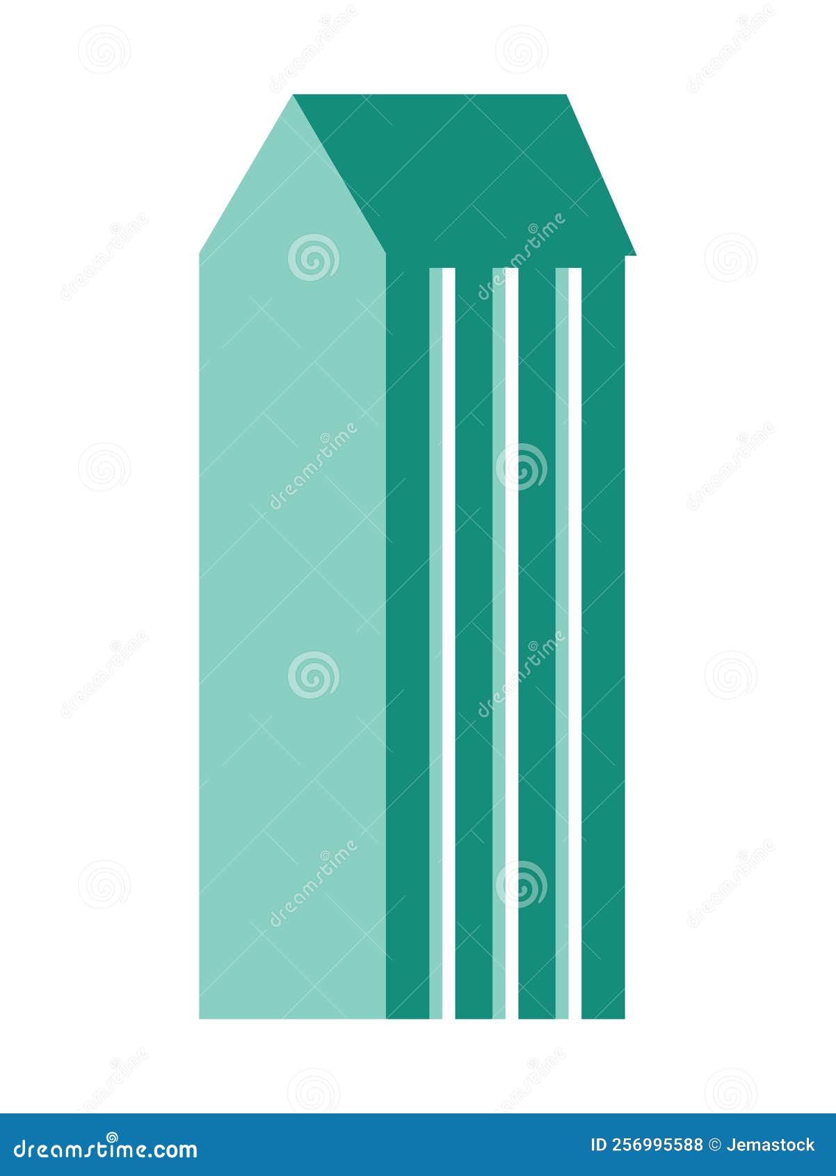 Tower Green Building Construction Stock Vector - Illustration of ...