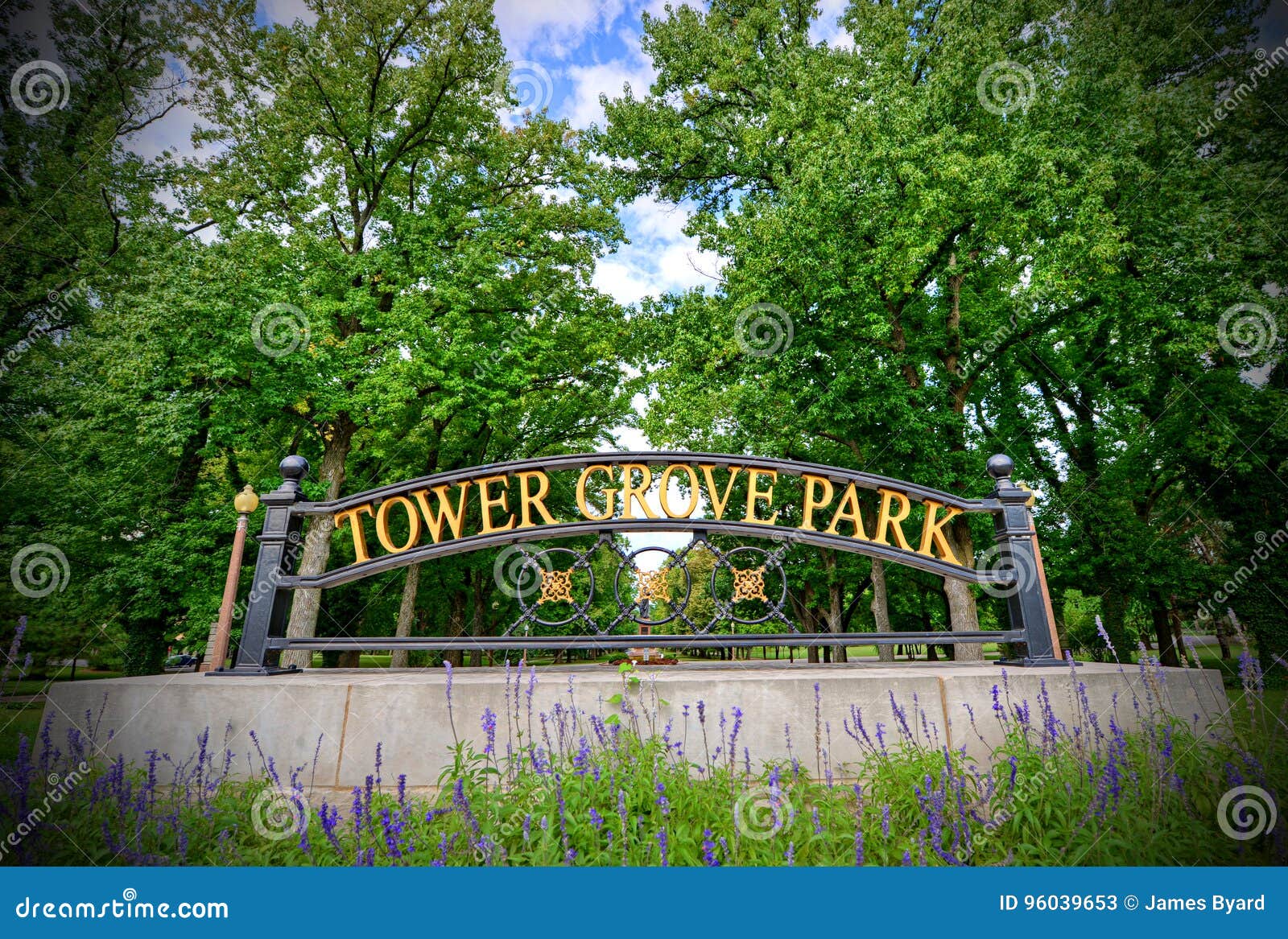 Tower Grove Park stock image. Image of outdoors, fountain - 96039653