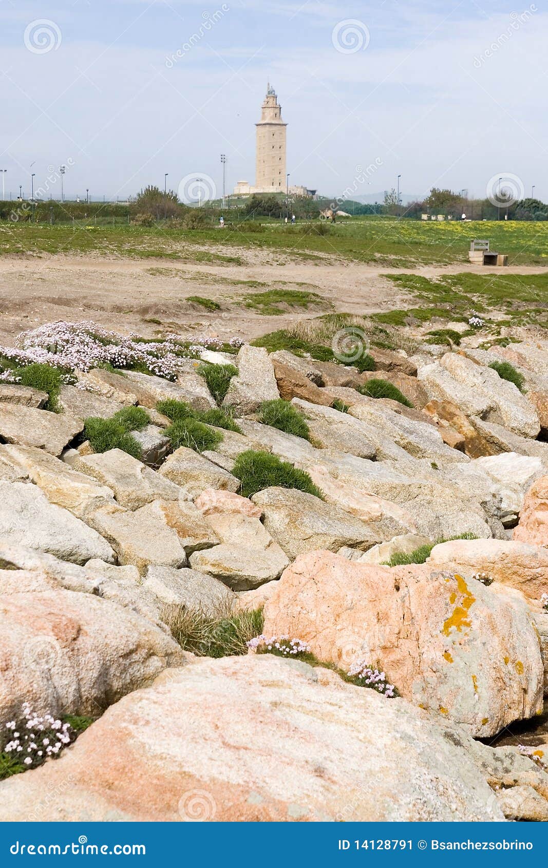 Tower of Hercules Lighthouse Stock Image - Image of landmark, roman ...