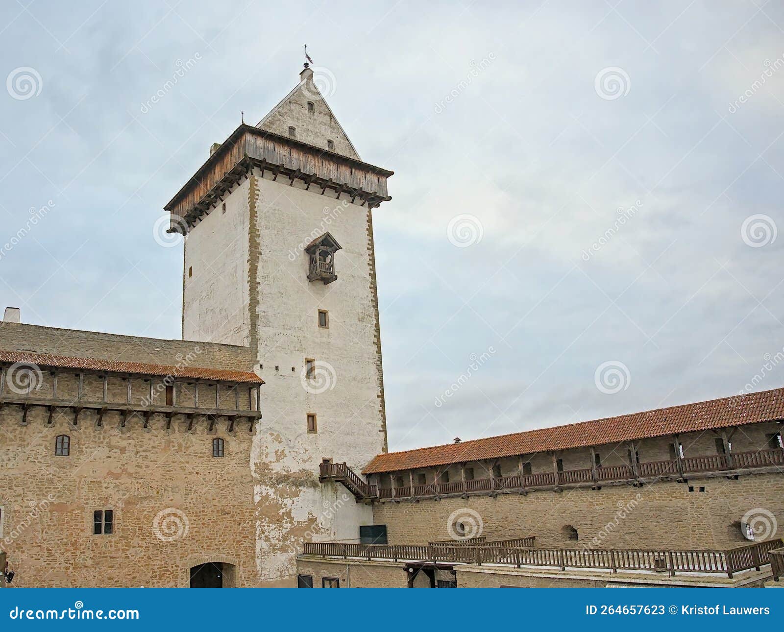 Tower of Hermann Castle, Narva Stock Image - Image of eruope, tourism ...