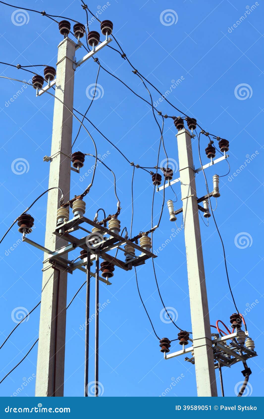 Tower of a high voltage stock image. Image of volts, amps - 39589051
