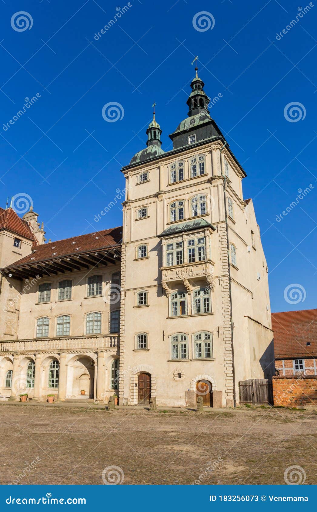 Tower of the Historic Castle in Gustrow Stock Image - Image of castle ...