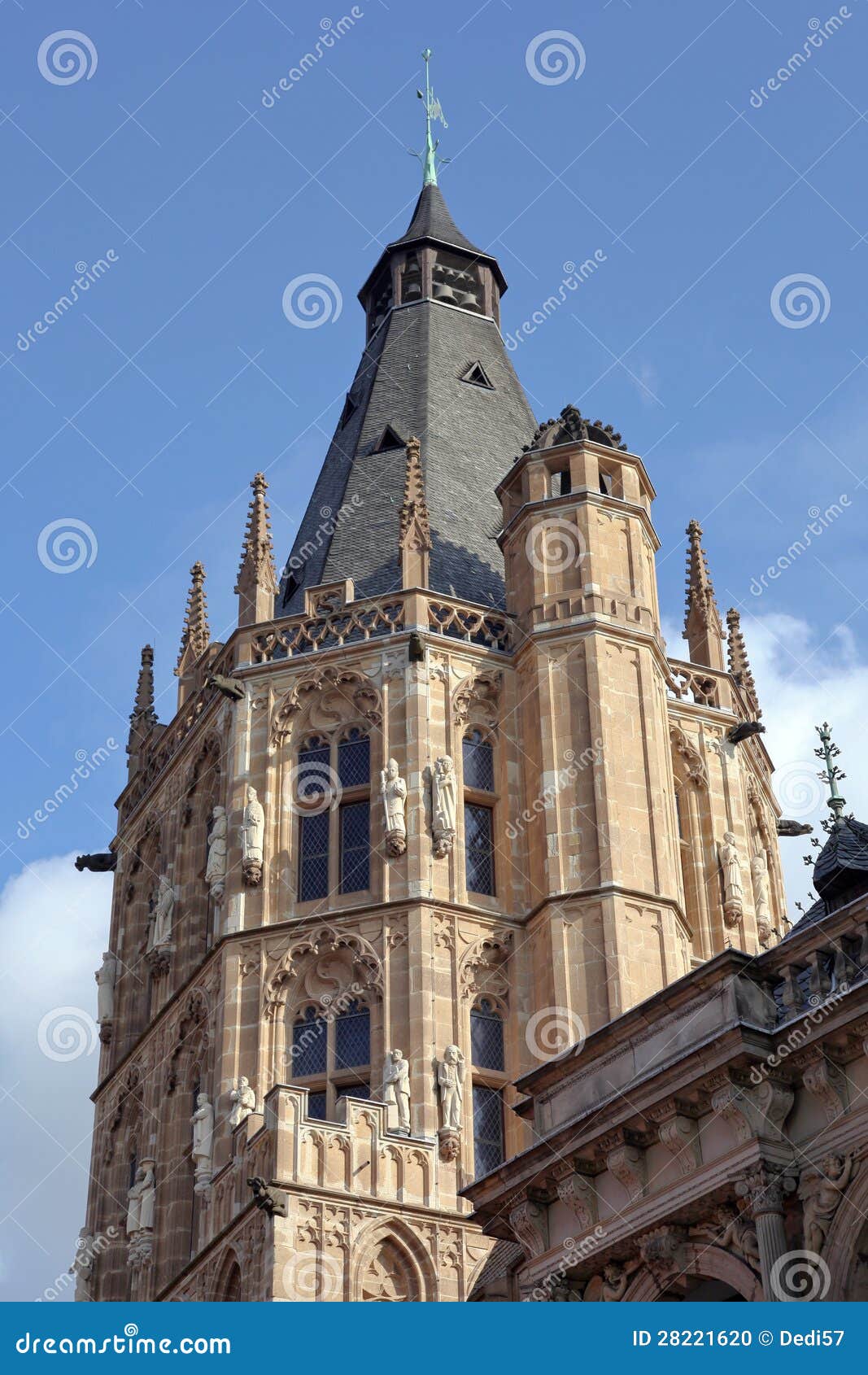 Tower of the Historic Town Hall of Cologne Stock Photo - Image of koeln ...