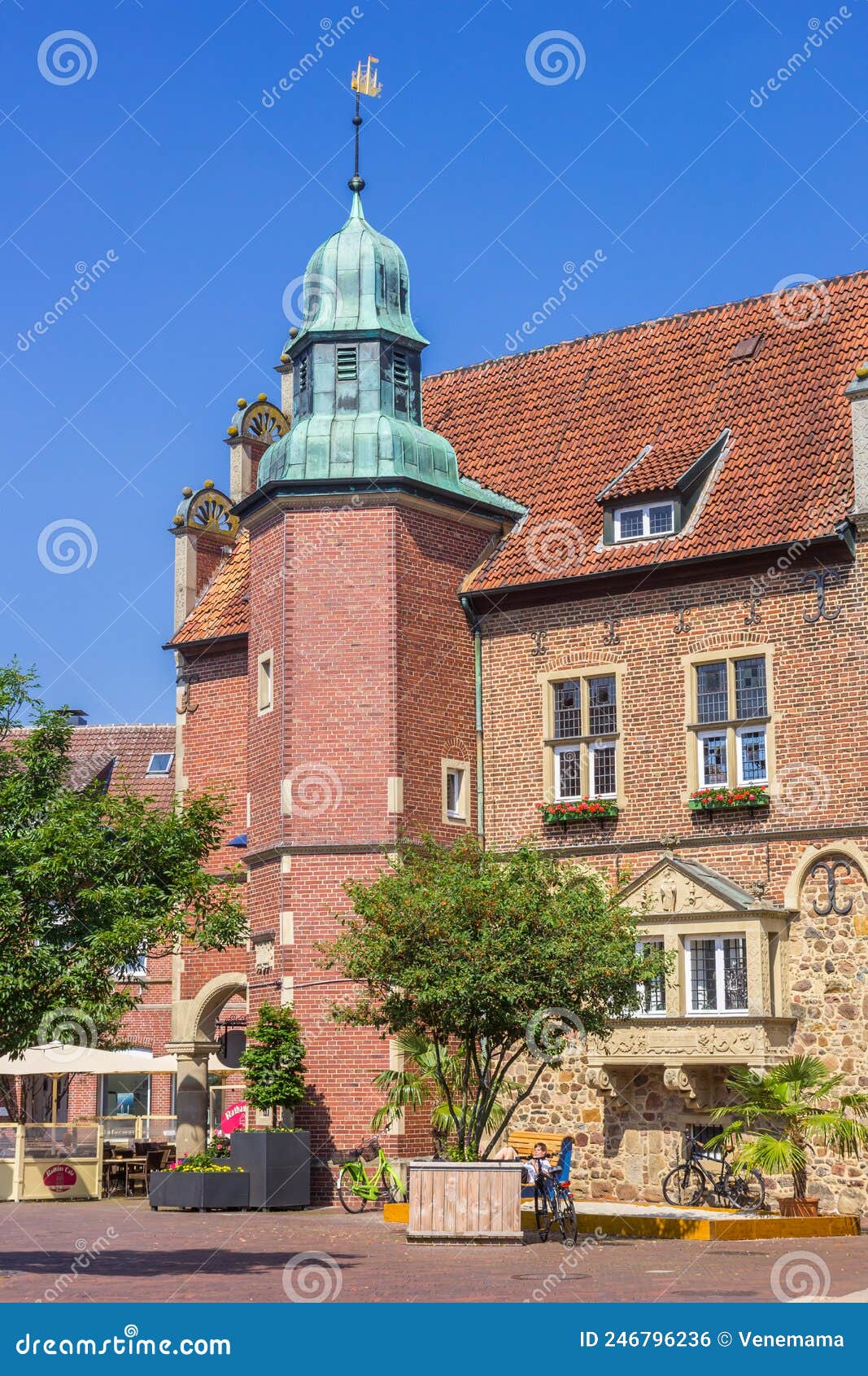 Tower of the Historic Town Hall of Meppen Editorial Photo - Image of ...