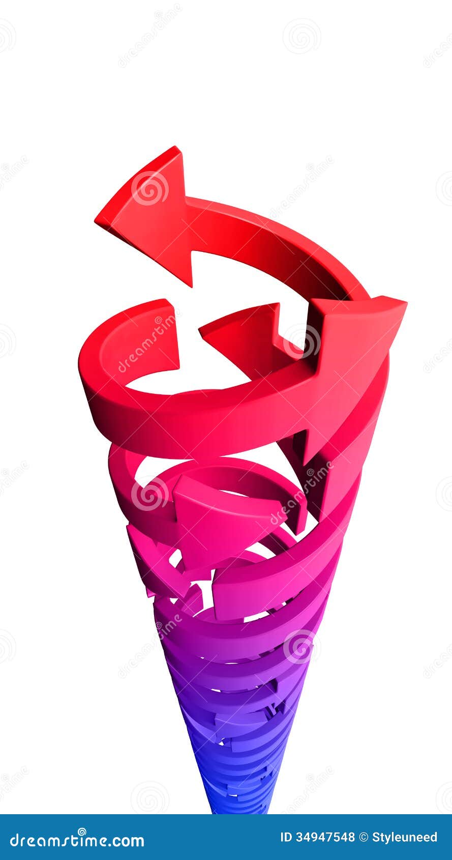 Tower of Hot and Cold Arrows Stock Photo - Image of dimensional ...