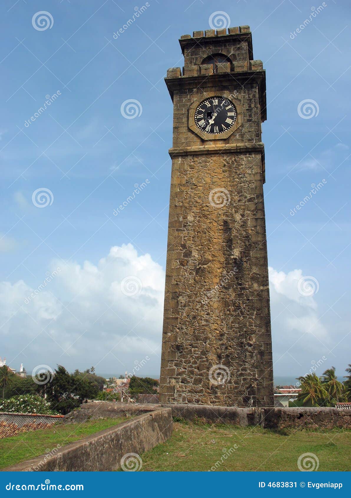 Tower with hours stock image. Image of landmark, island - 4683831