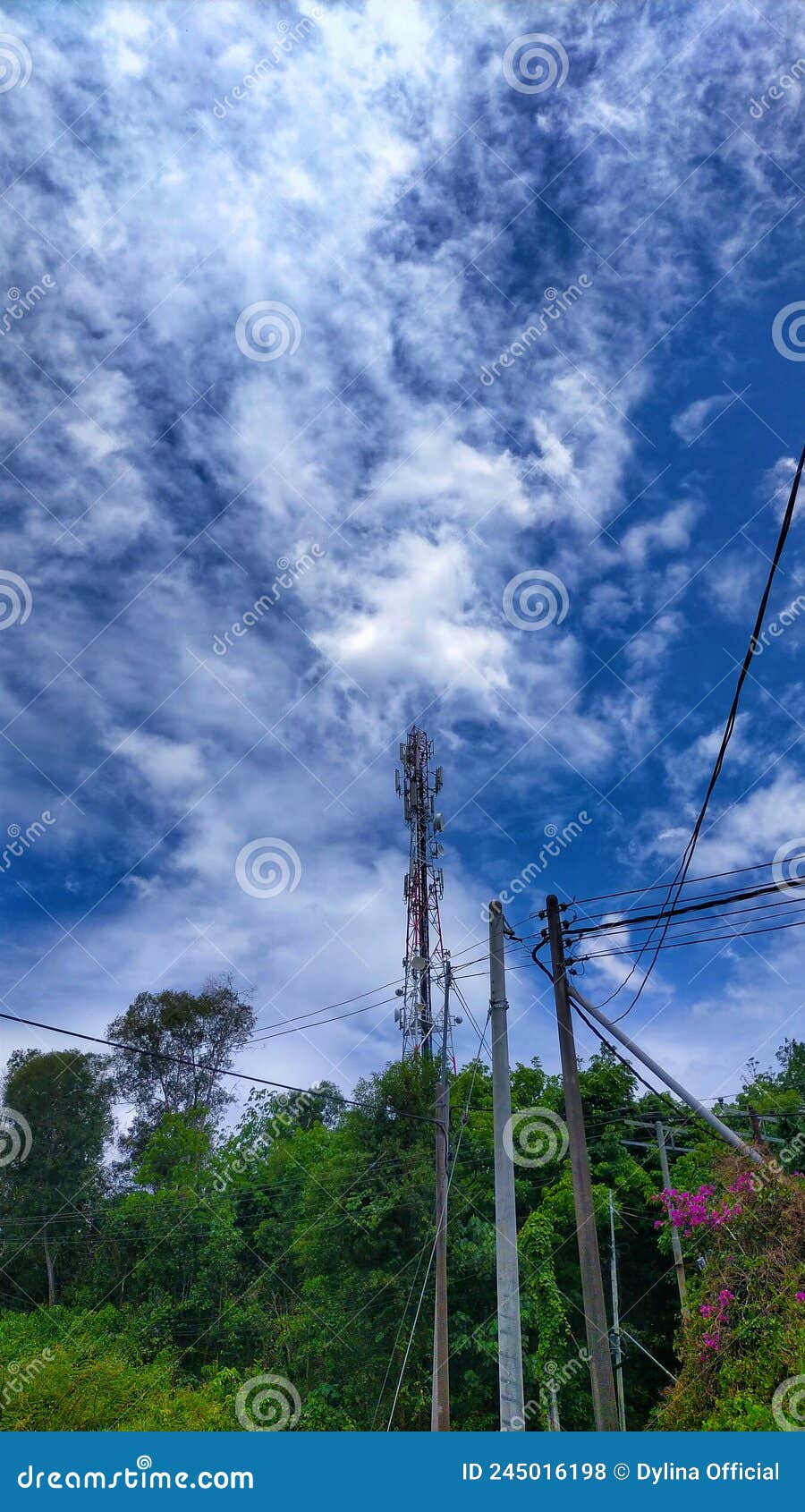 TOWER of INTERNET CONNECTION Stock Photo - Image of cloud, nature ...